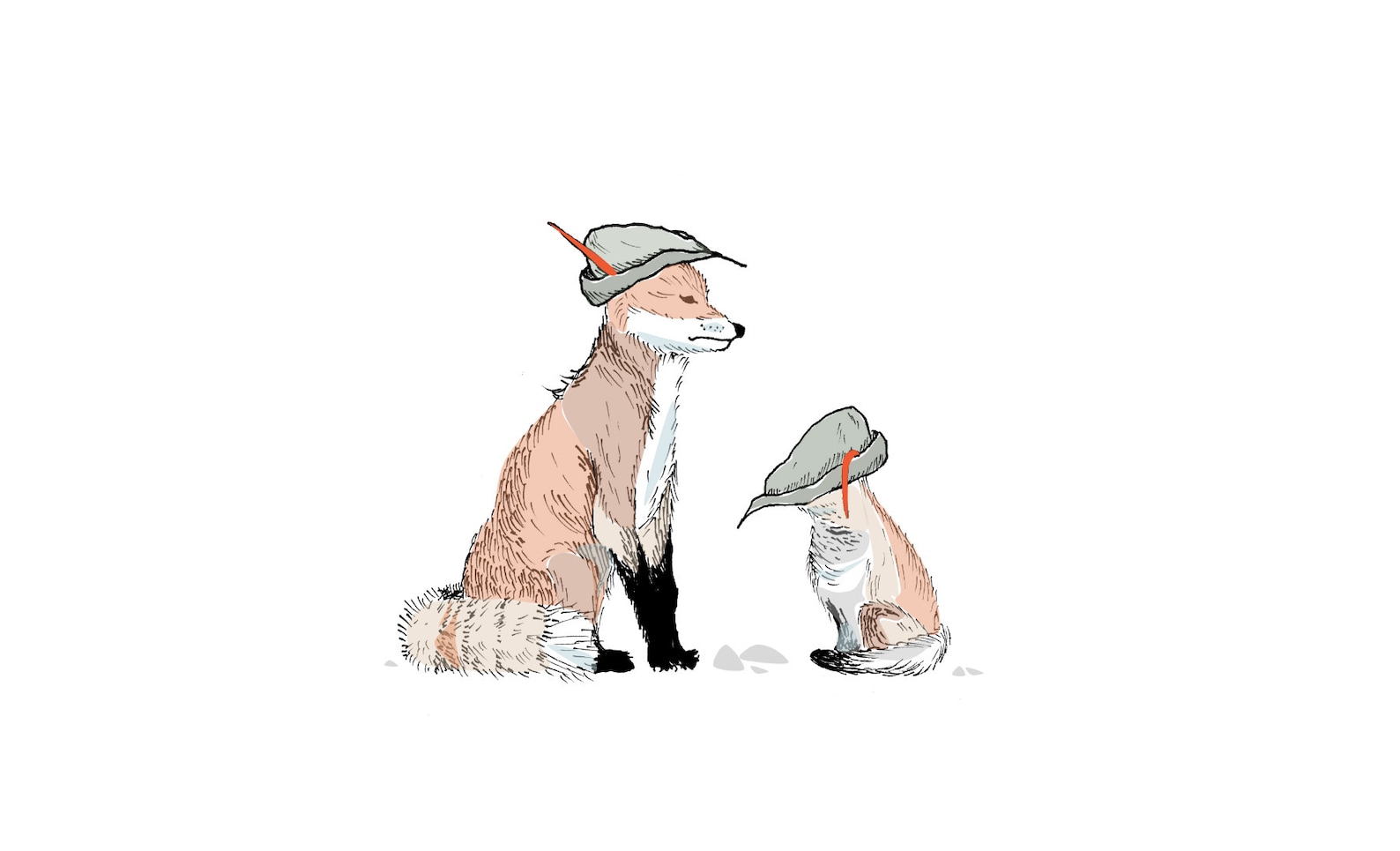 Printable Father's Day Card | Dad Fox and Little Fox | Cute Animals ...