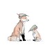 Printable Father's Day Card | Dad Fox and Little Fox | Cute Animals ...
