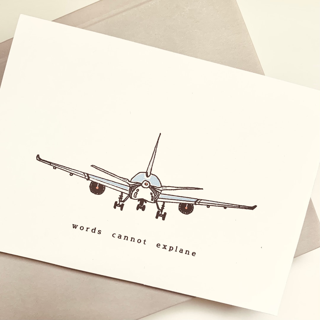 Printable Card | Plane, Airplane | Greeting Card | Simple Funny Card ...