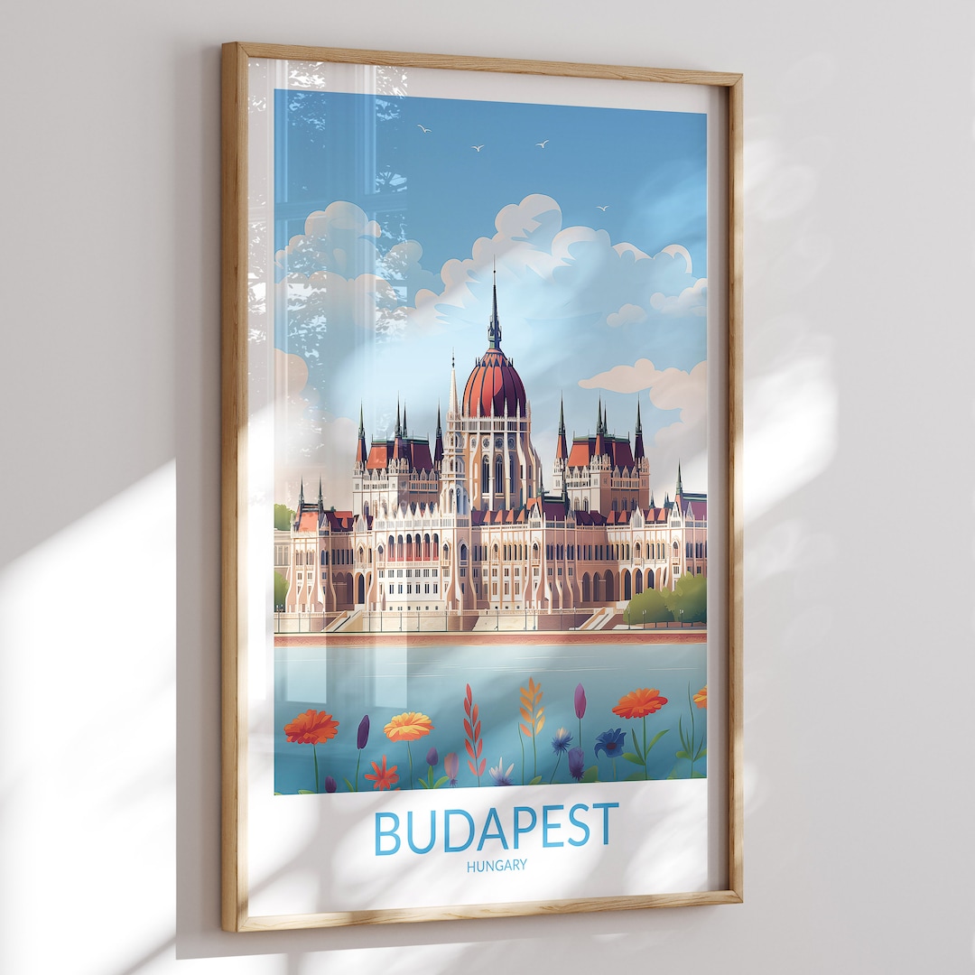 Budapest Print No 3, Budapest Poster, Budapest Wall Art, Budapest Art ...