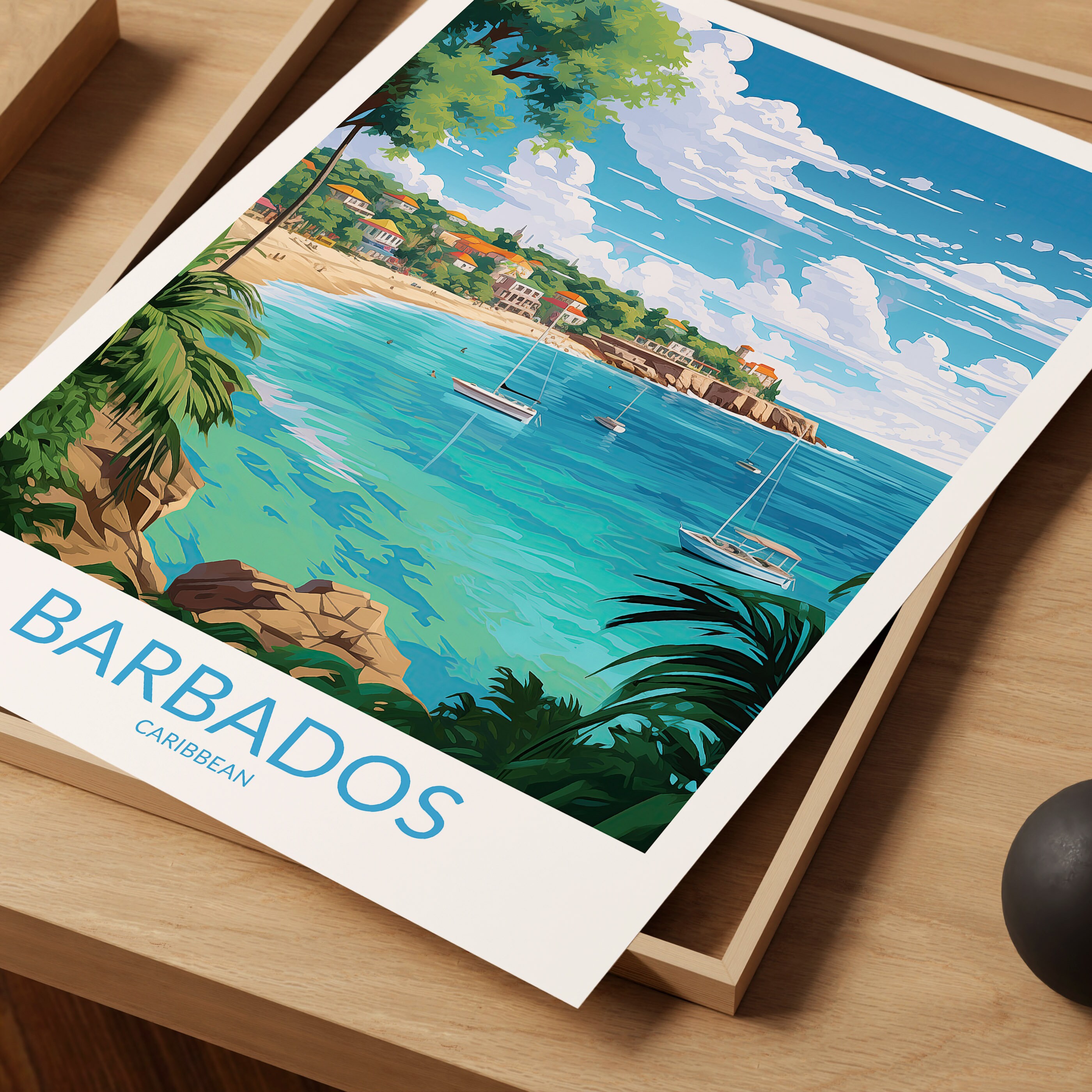 Barbados Print No 7, Barbados Poster, Barbados Wall Art, Barbados Art ...