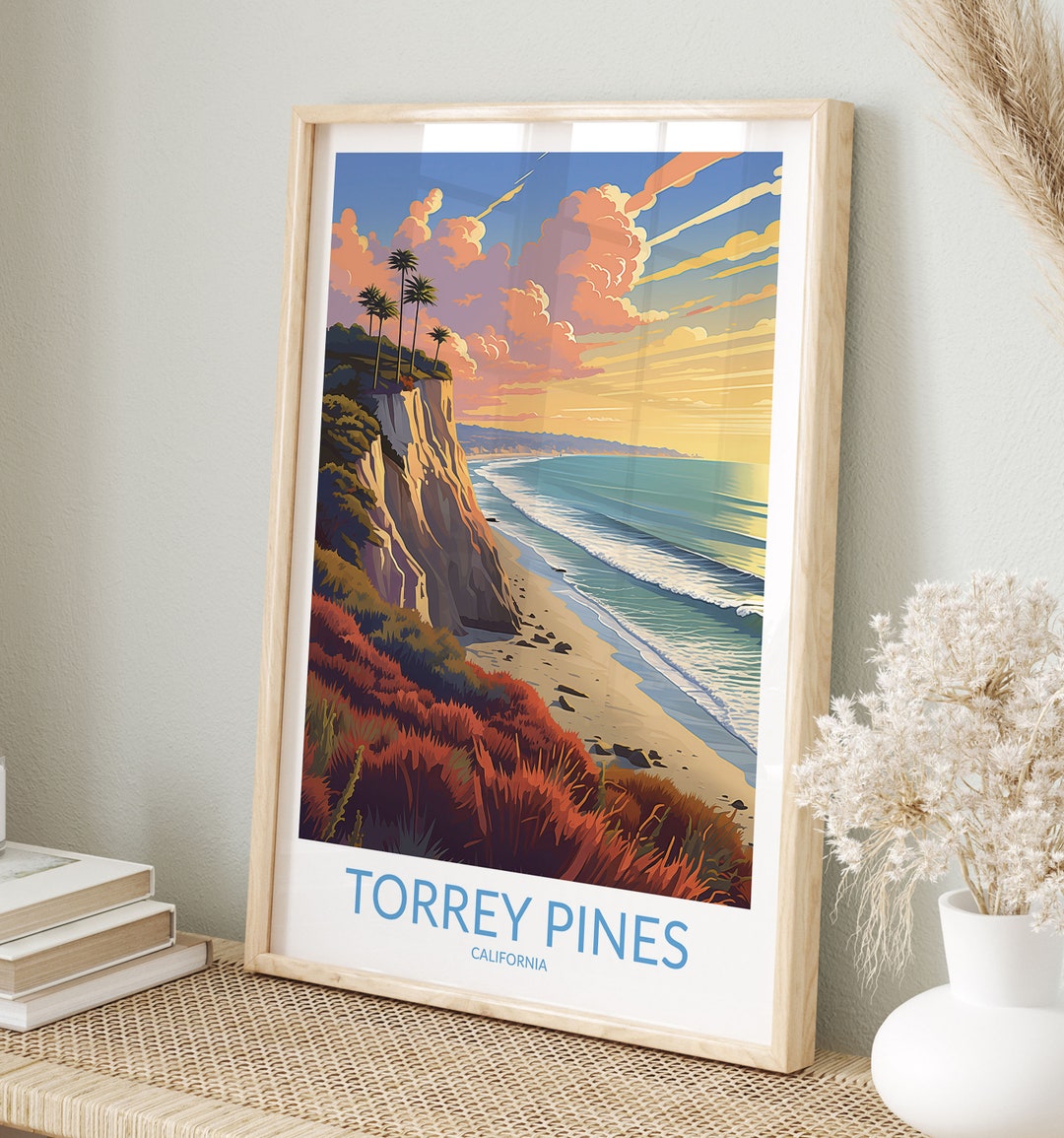 Torrey Pines Print No 3, Torrey Pines Poster, Torrey Pines Artwork ...