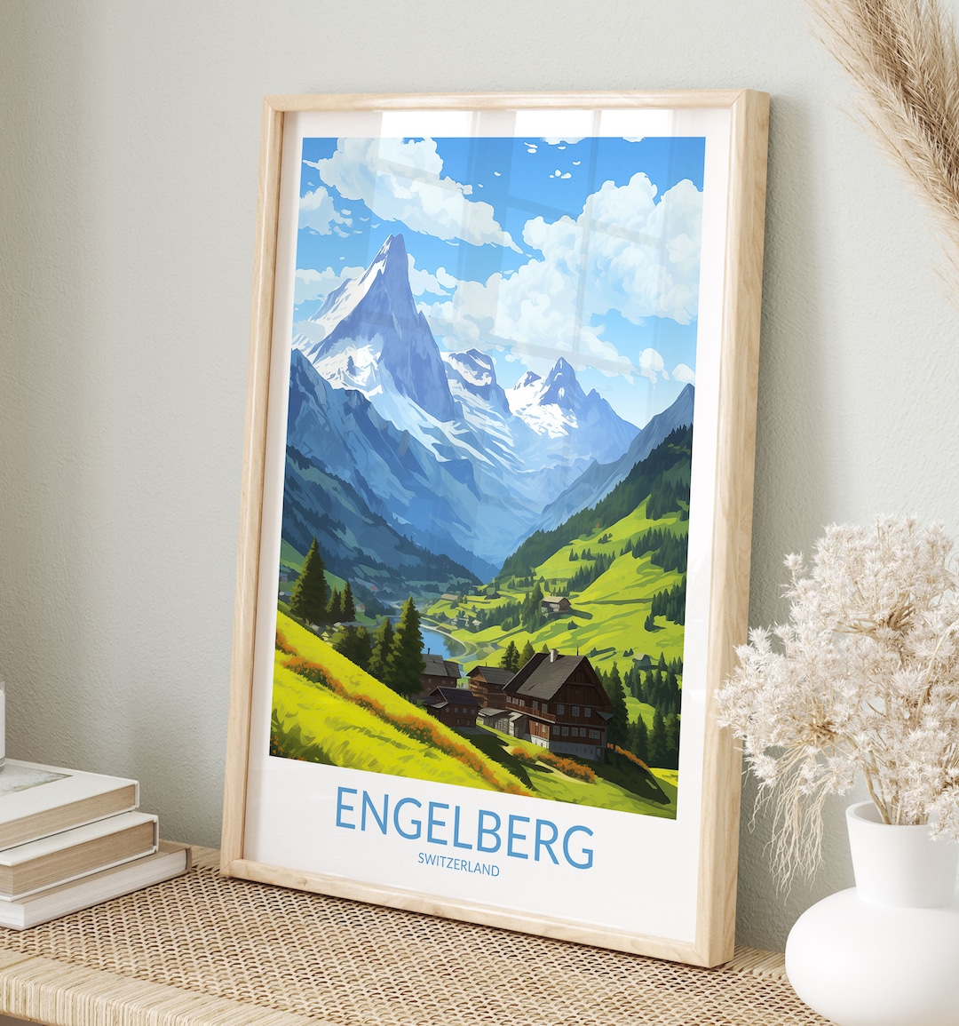 Engelberg Print No 2, Engelberg Poster, Engelberg Artwork, Engelberg ...