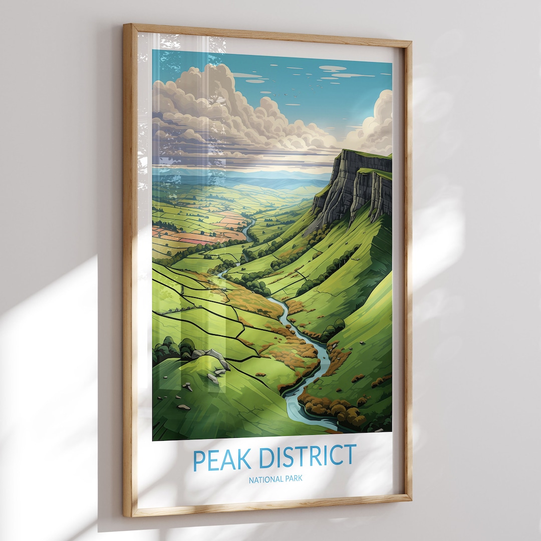 Peak District Print, Peak District Poster, Peak District Wall Art, Peak District Art Print ...
