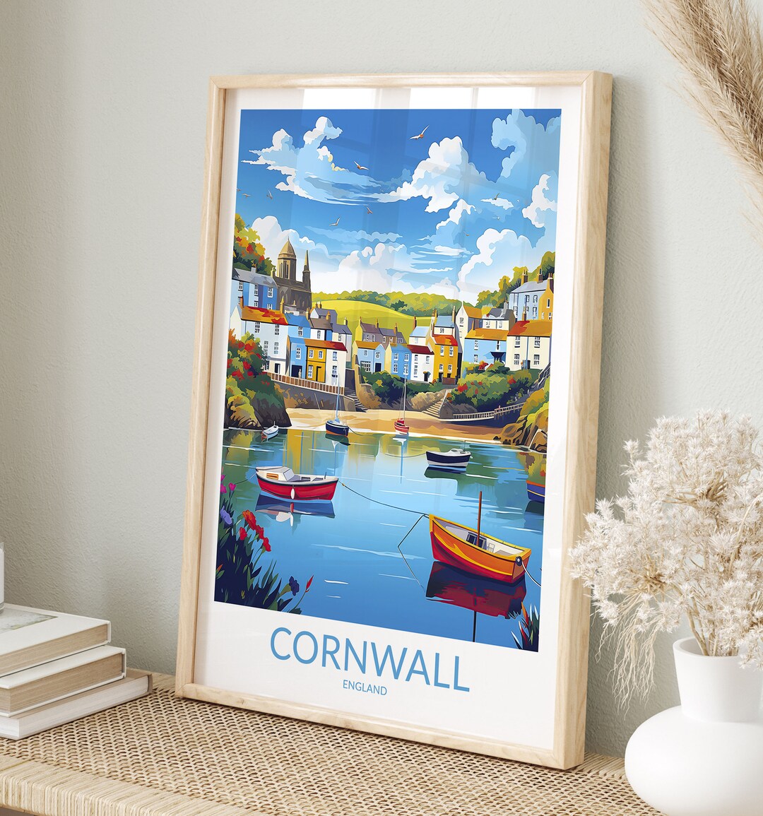 Cornwall Print, Cornwall Poster, England, Cornwall Wall Art, Cornwall ...