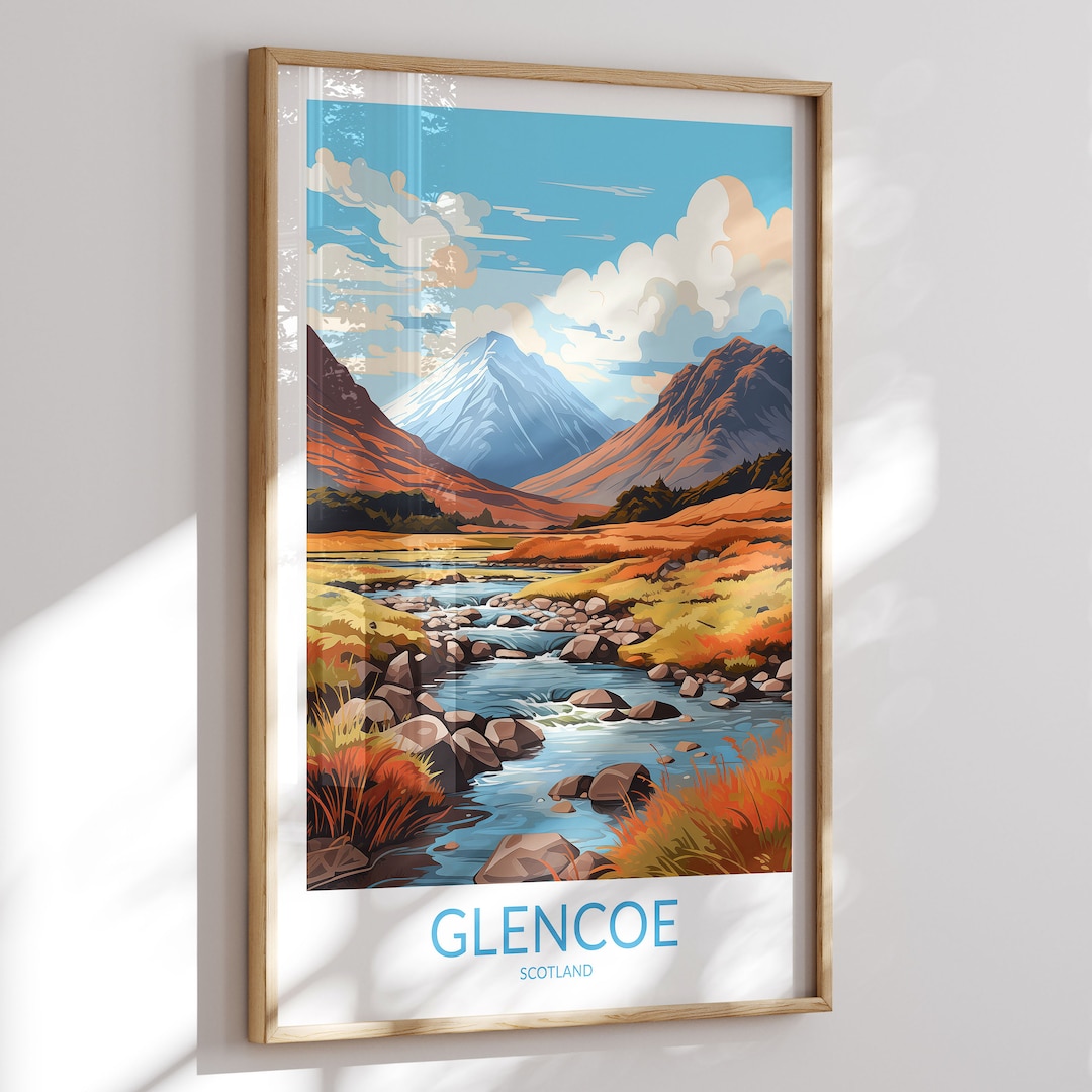 Glencoe Print No 6, Glencoe Poster, Glencoe Wall Art, Glencoe Art Print ...