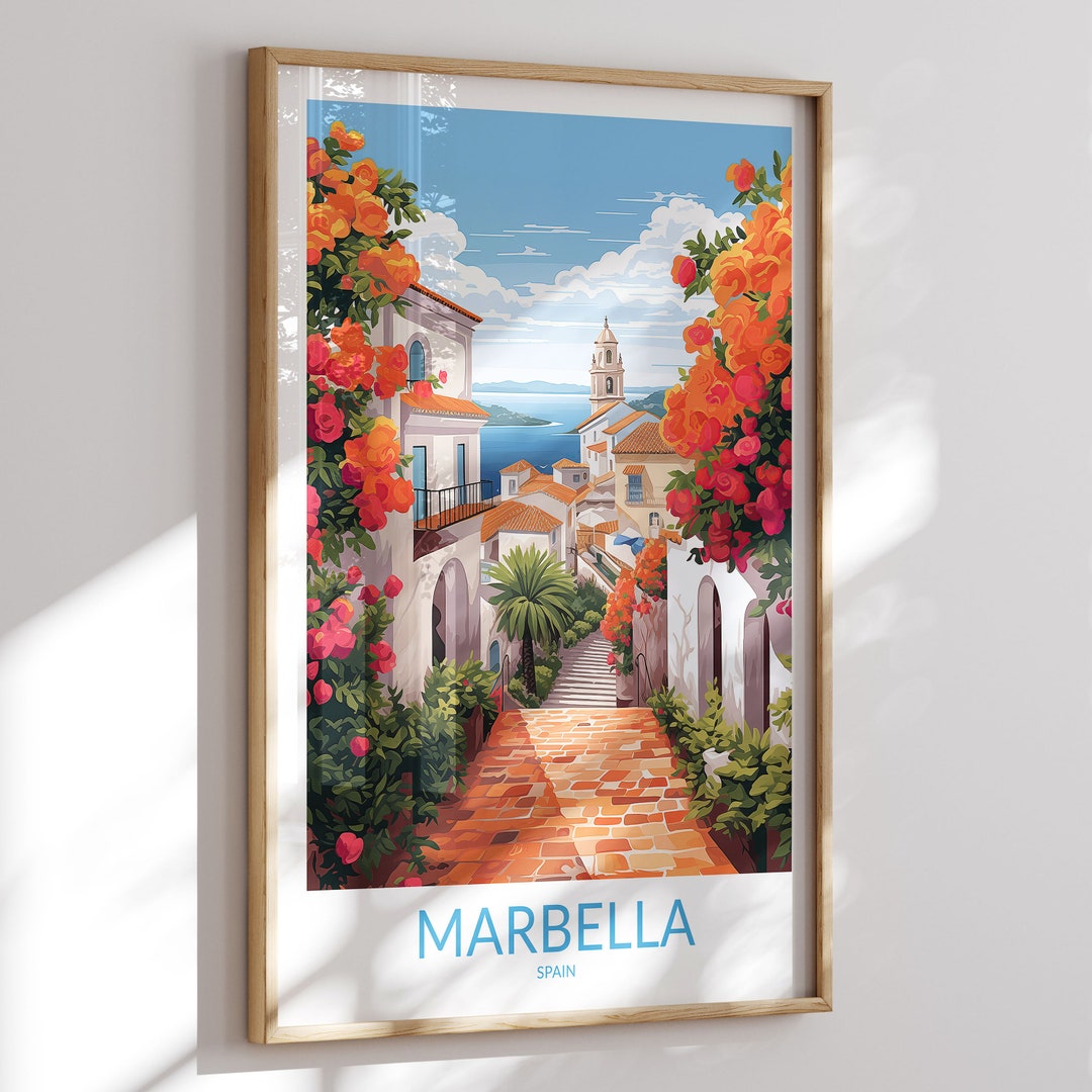 Marbella Print No 2, Marbella Poster, Marbella Wall Art, Marbella Art ...