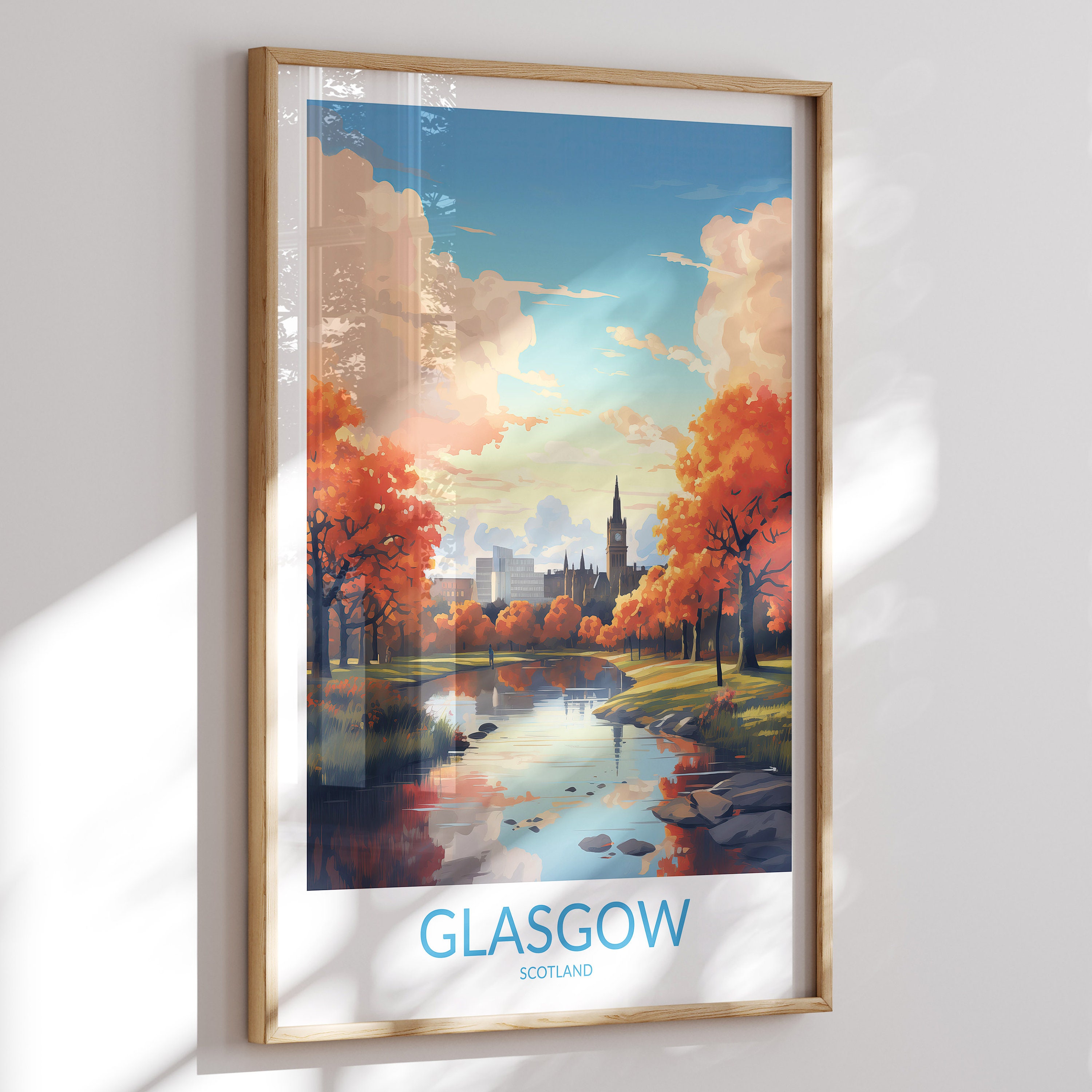 Glasgow Print No 4, Glasgow Poster, Glasgow Wall Art, Glasgow Art Print ...