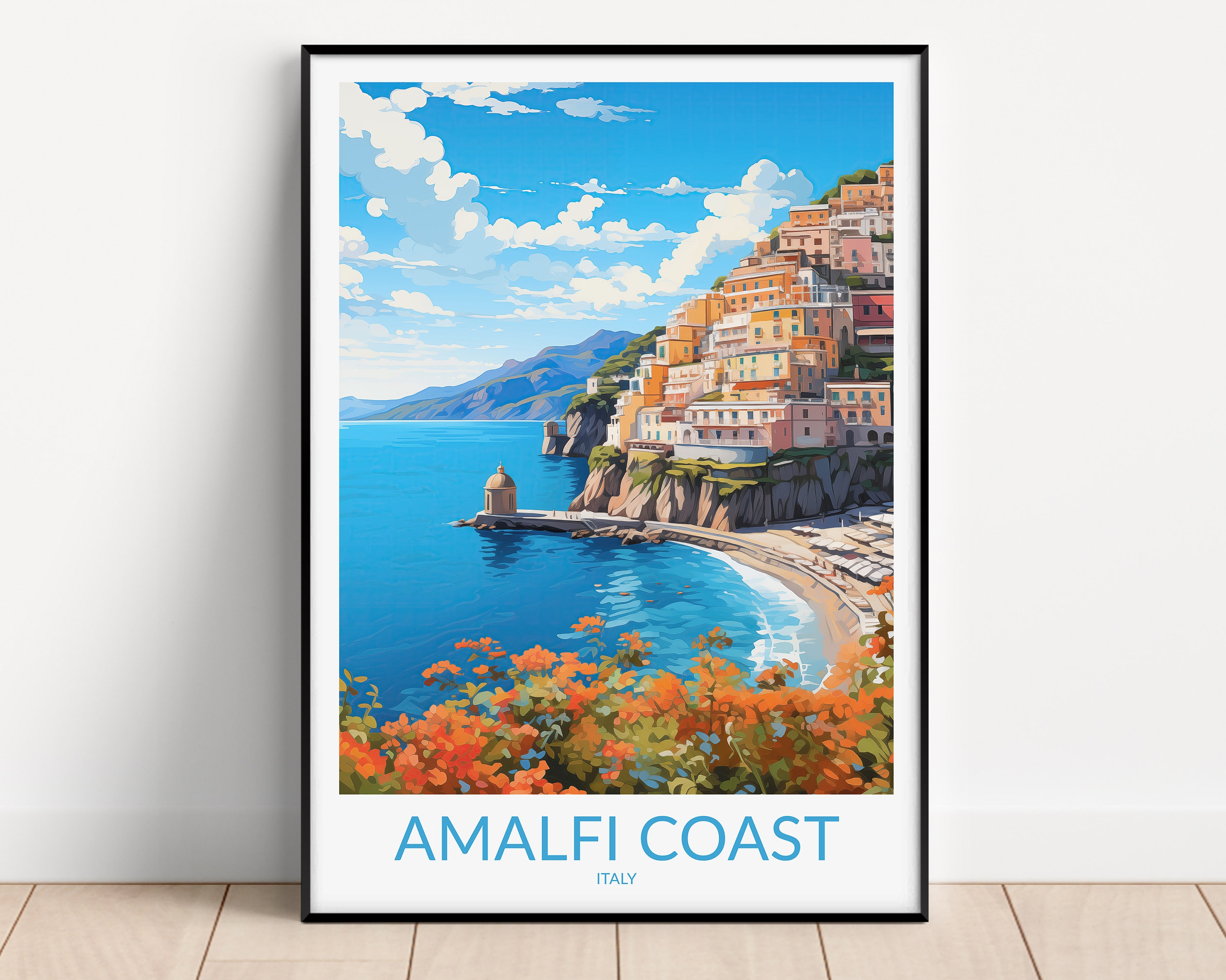 Amalfi Coast Print No 2, Amalfi Coast Poster, Amalfi Coast Wall Art ...