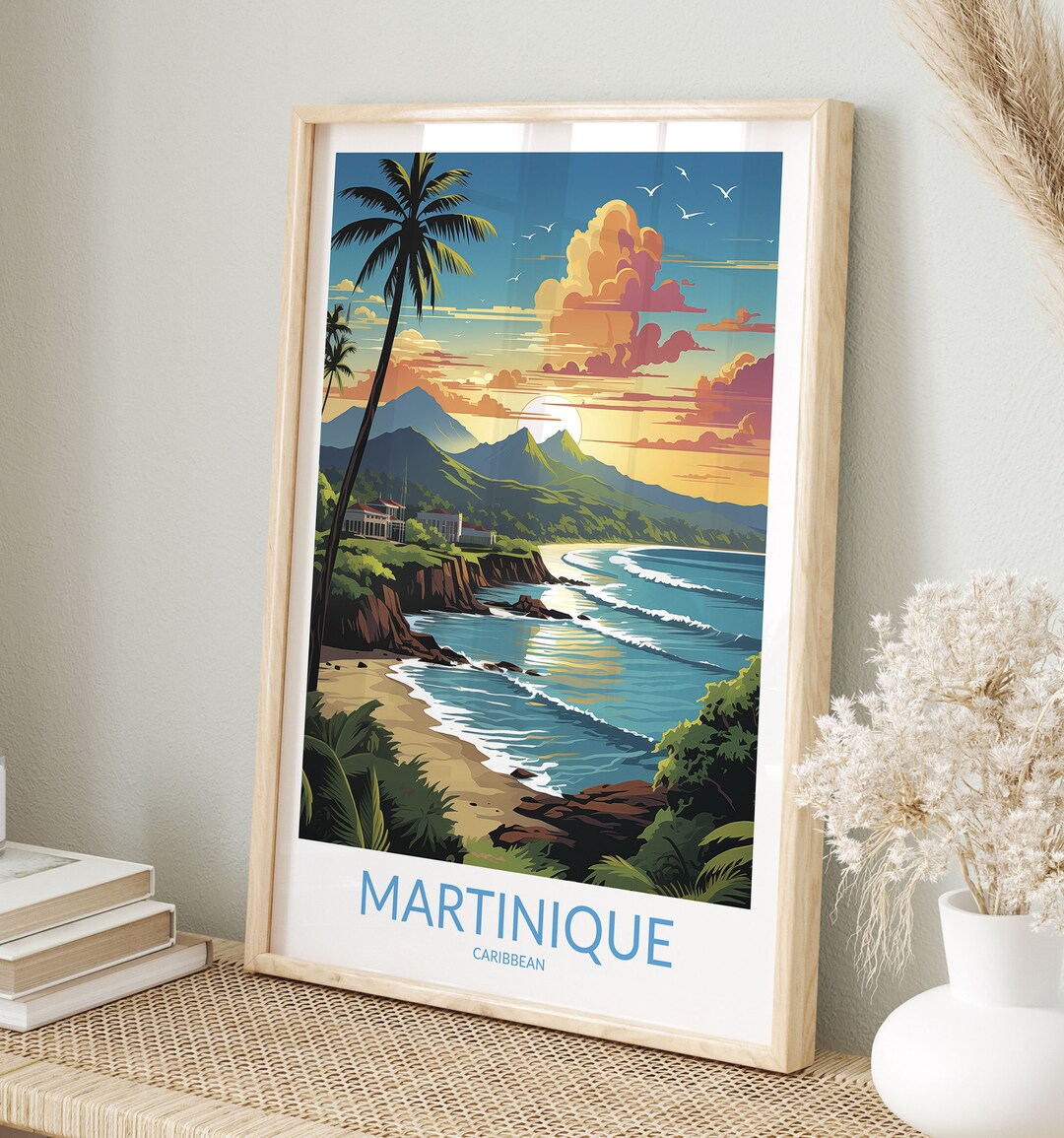 Martinique Print No 2, Martinique Poster, Martinique Wall Art ...