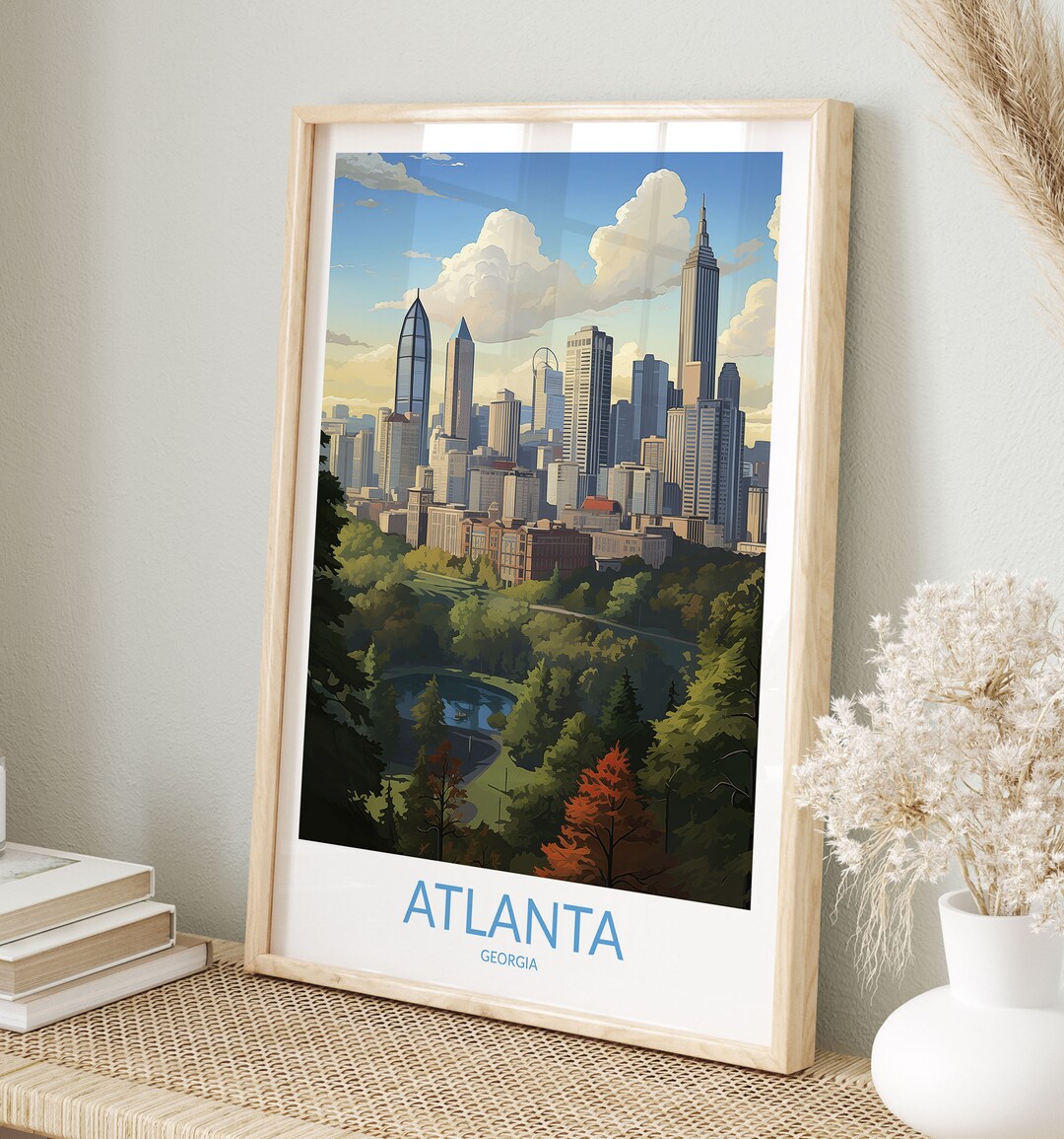 Atlanta Travel Print No 2, Atlanta Poster, Atlanta Wall Art, Atlanta ...