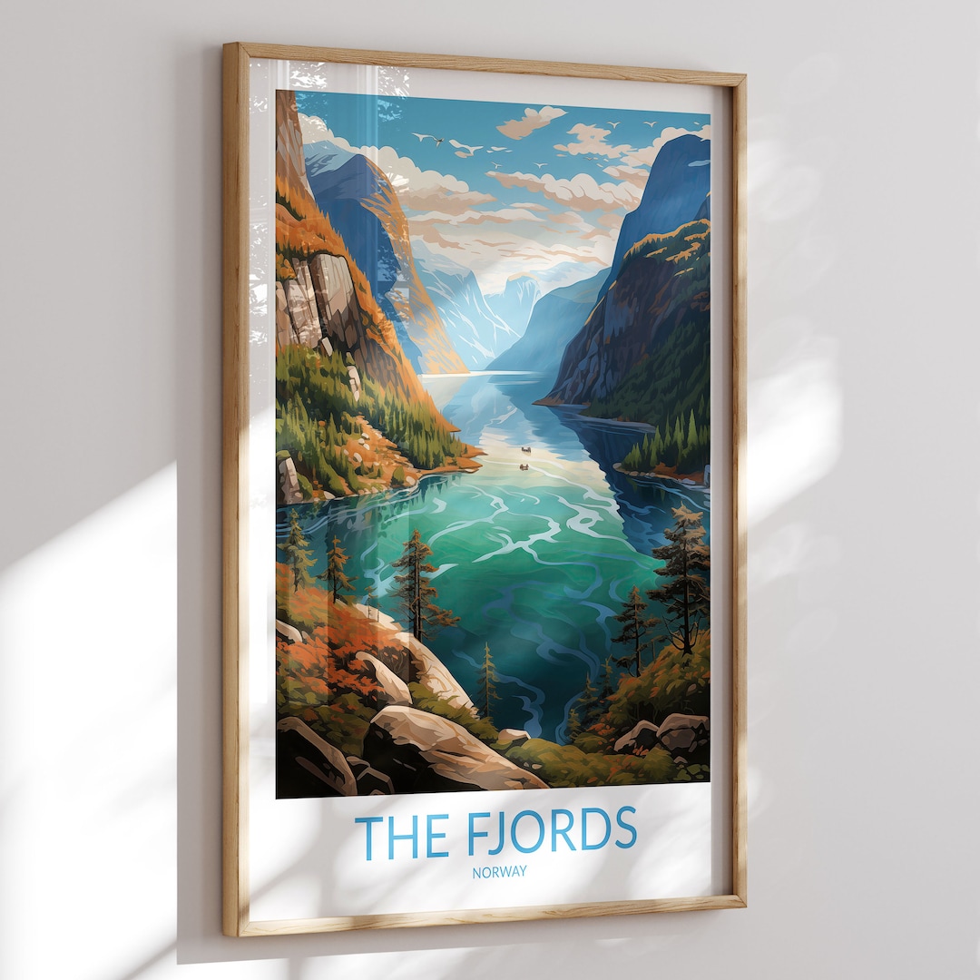The Fjords Print No 3, the Fjords Poster, the Fjords Wall Art, the ...