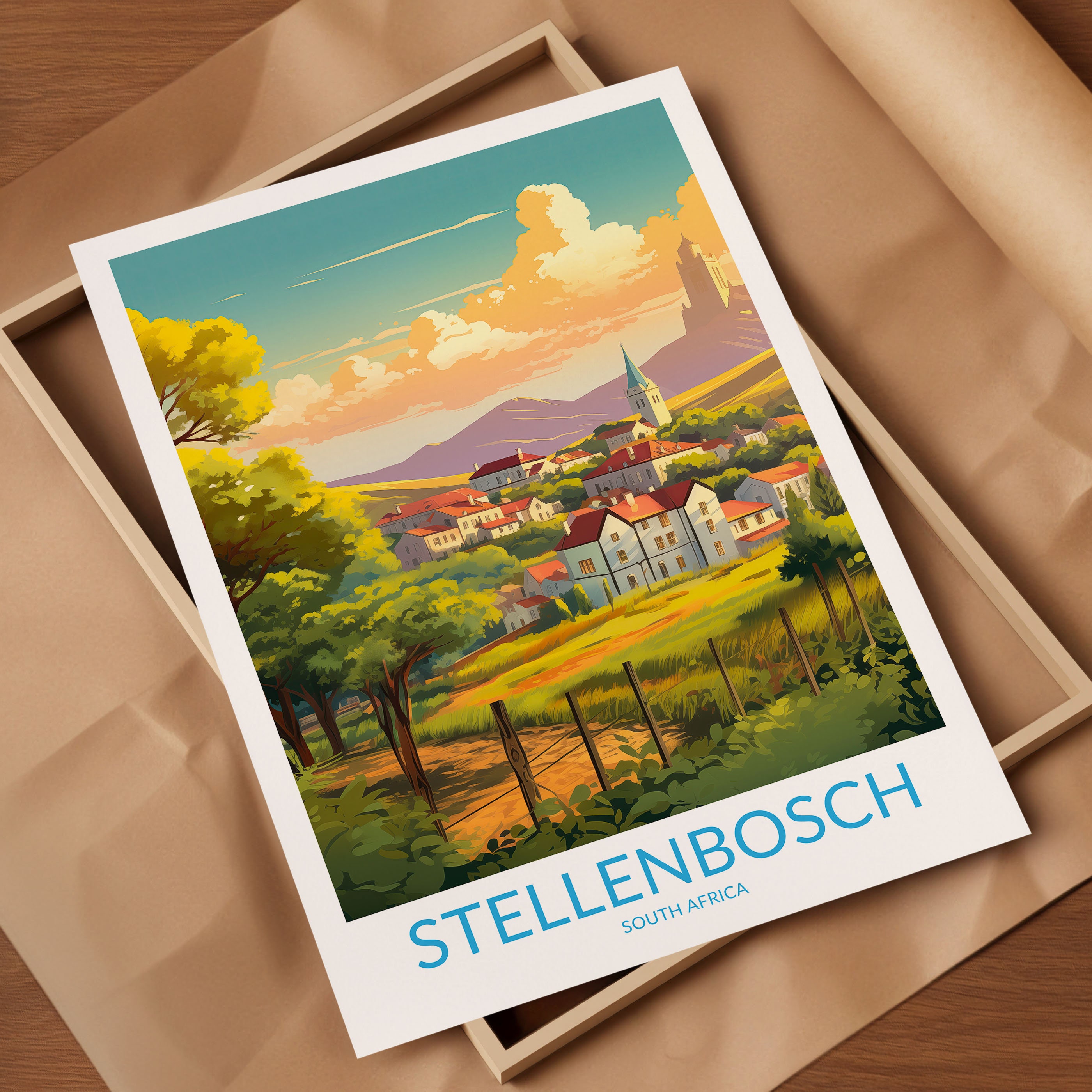 Stellenbosch Print, Stellenbosch Poster, Stellenbosch Wall Art ...