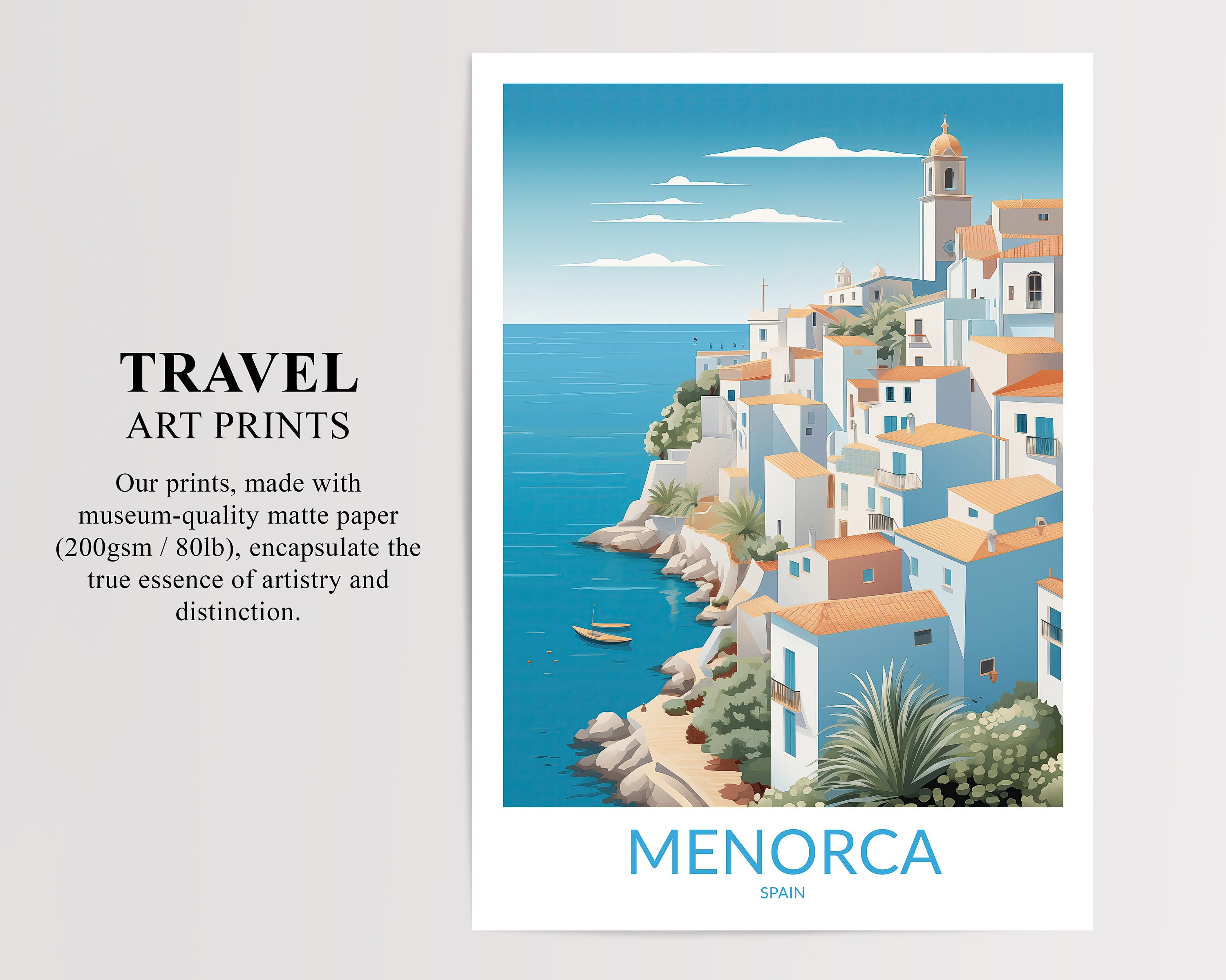 Menorca Print No 2, Menorca Poster, Menorca Wandkunst, Menorca ...