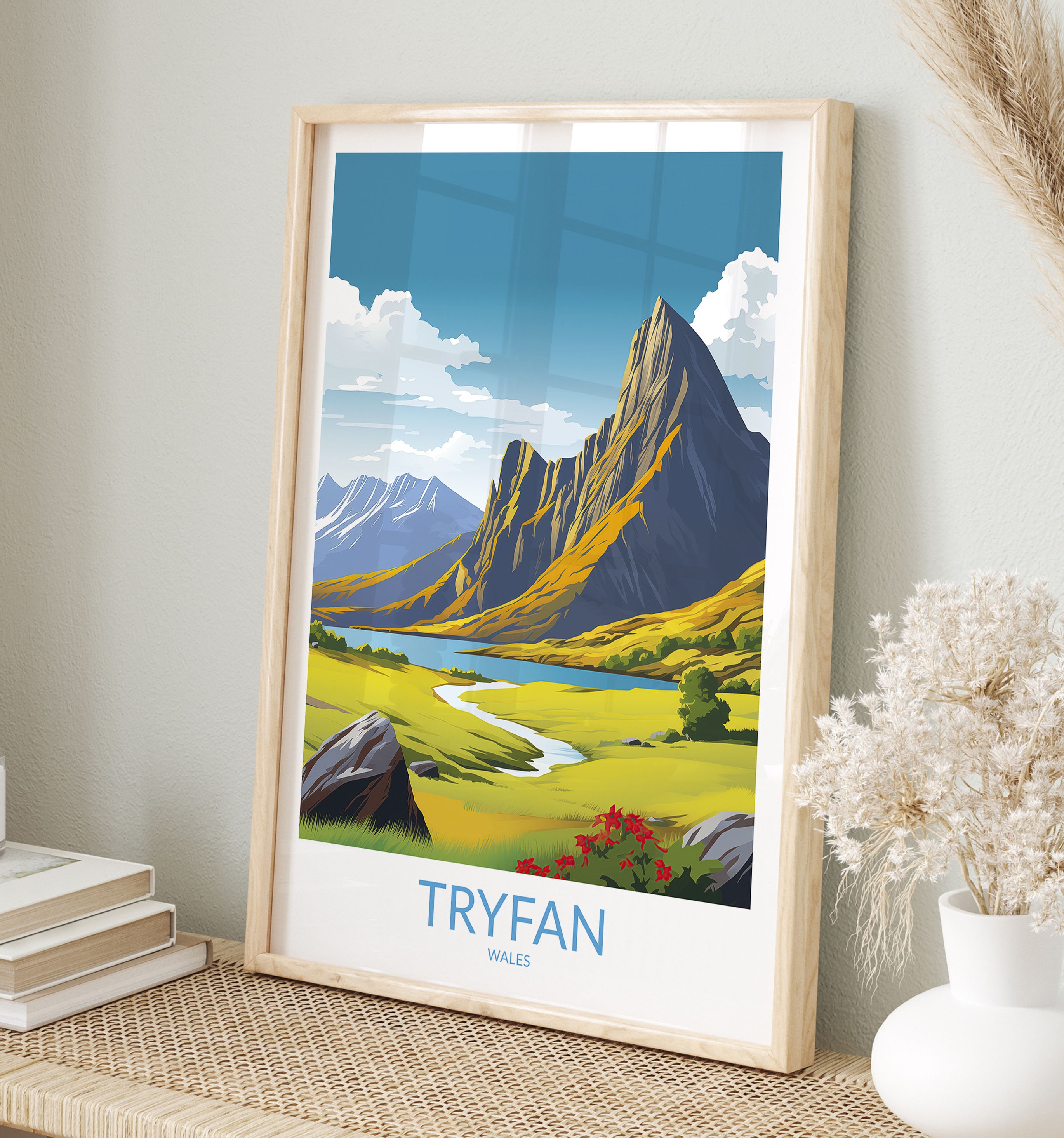 Tryfan Print No 3, Tryfan Poster, Tryfan Wall Art, Tryfan Art Print ...