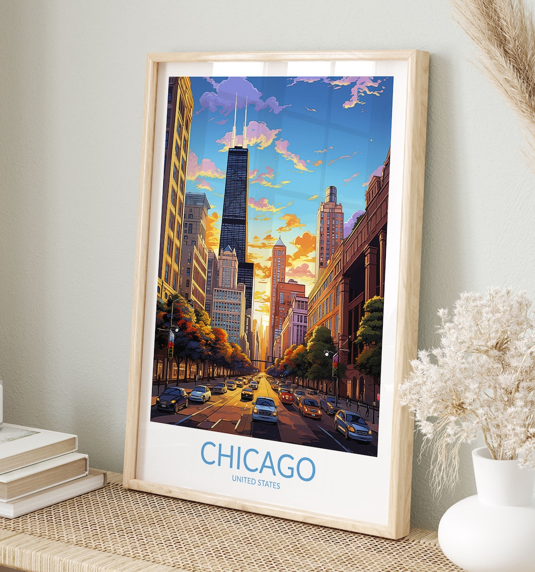 Chicago Print No 2, Chicago Poster, Chicago Wall Art, Chicago Art Print ...