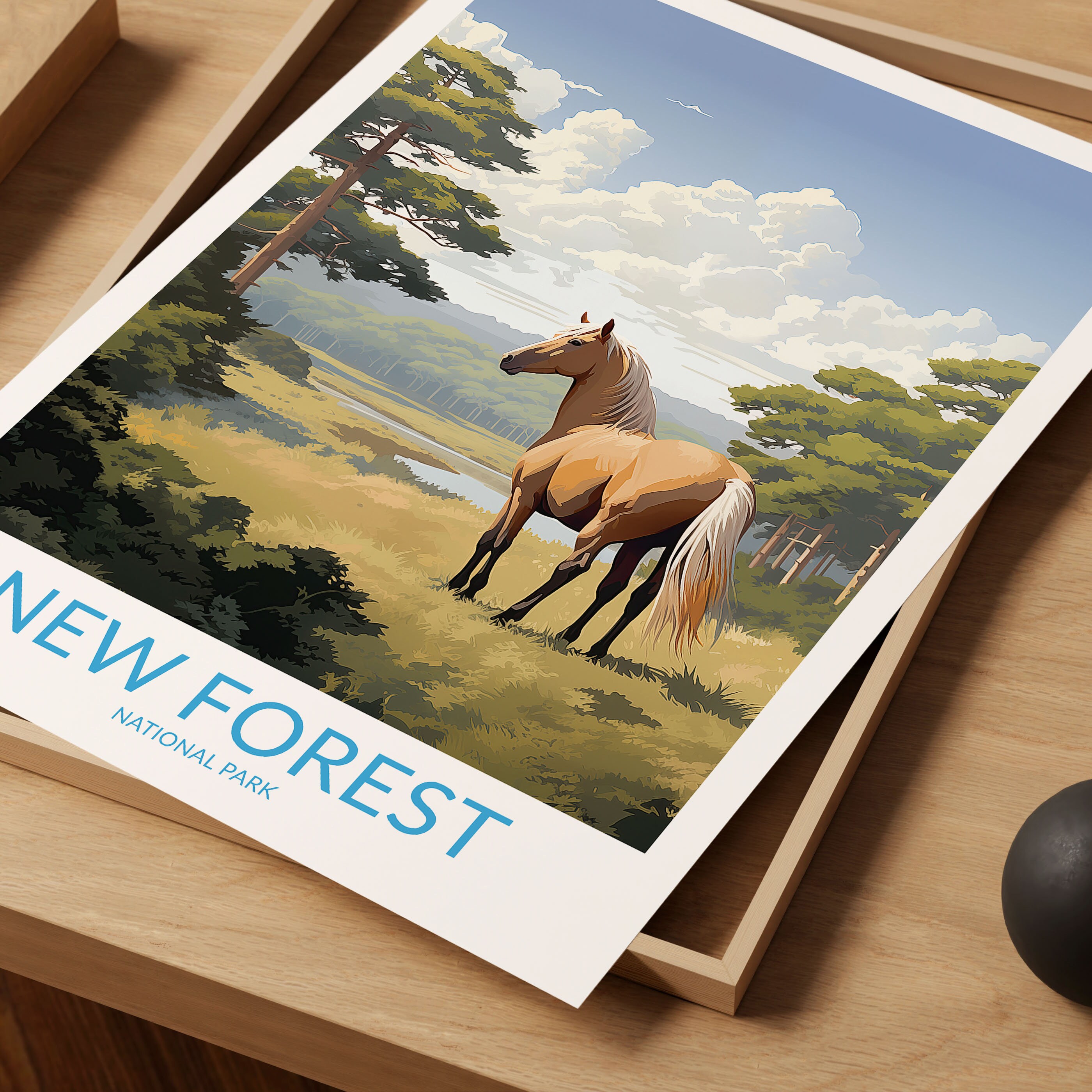 New Forest Print, New Forest Poster, New Forest Wall Art, New Forest ...