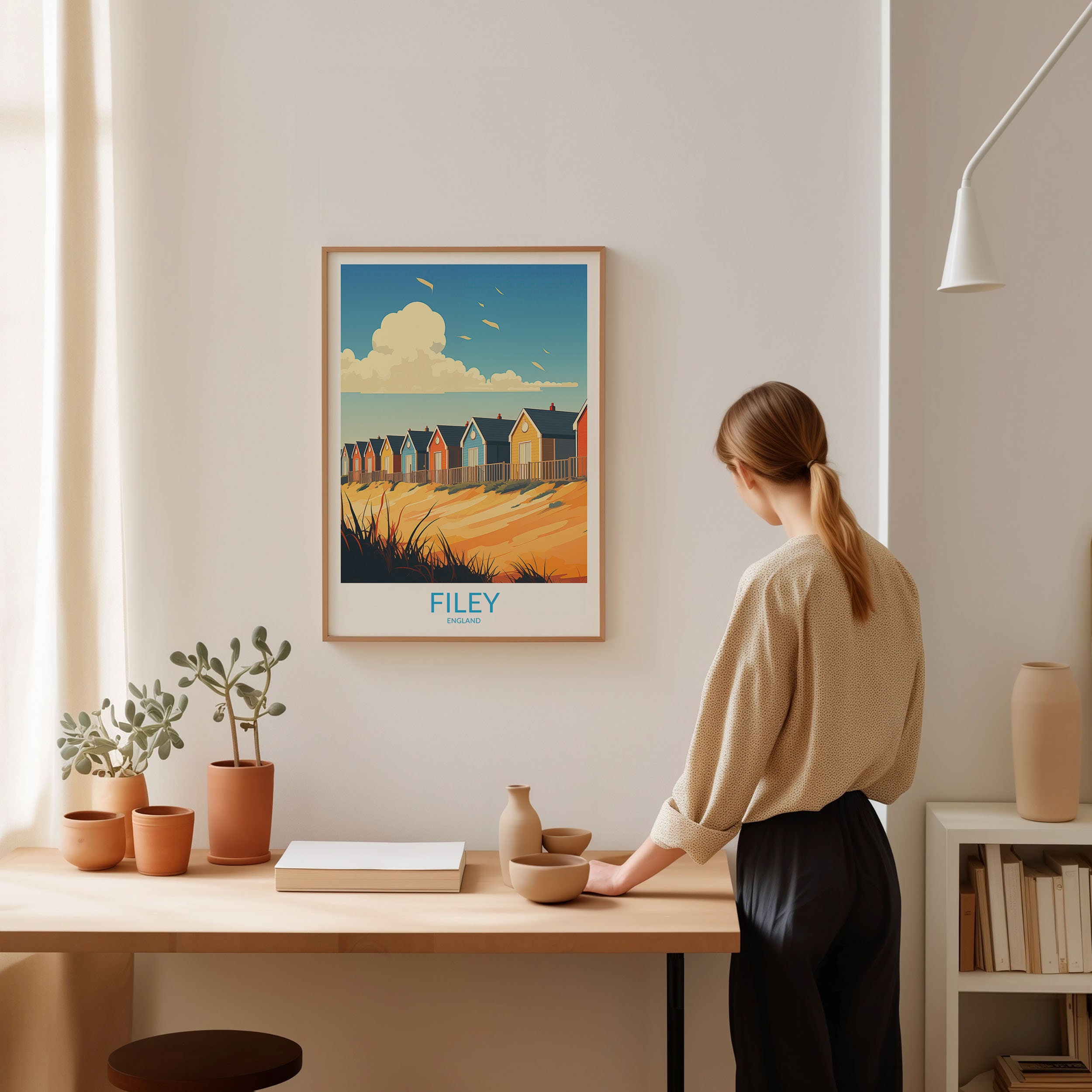 Filey Print, Filey Poster, Filey Wall Art, Filey Art Print, Filey ...