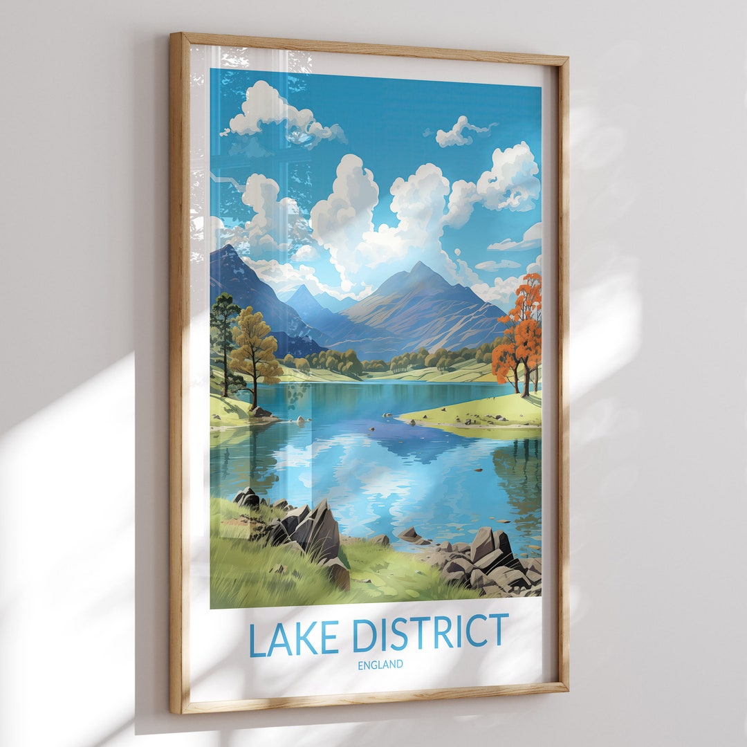 Lake District Print No 2, Lake District Poster, Lake District Wall Art ...