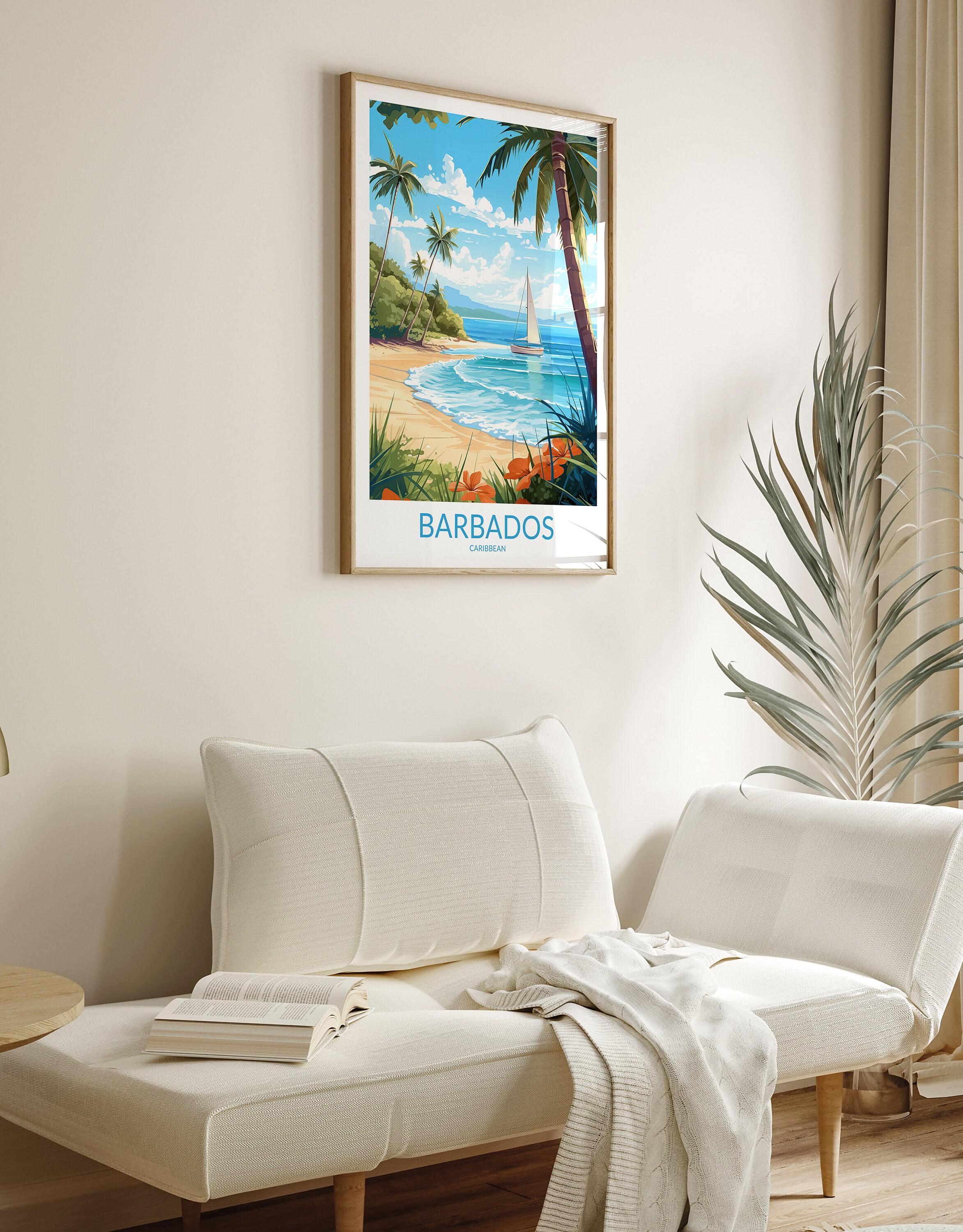 Barbados Print No 4, Barbados Poster, Barbados Wall Art, Barbados Art ...