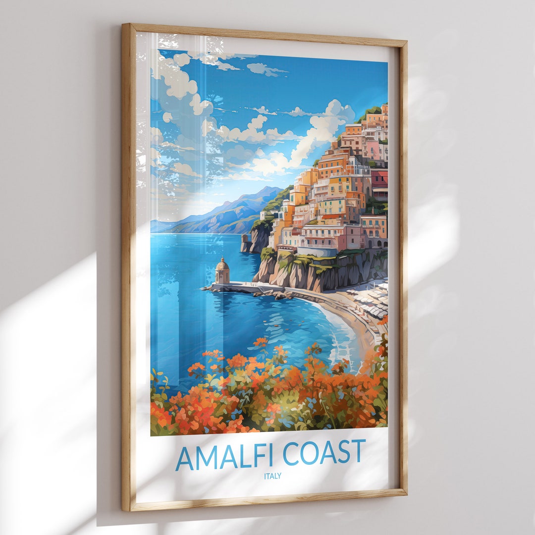 Amalfi Coast Print No 2, Amalfi Coast Poster, Amalfi Coast Wall Art ...