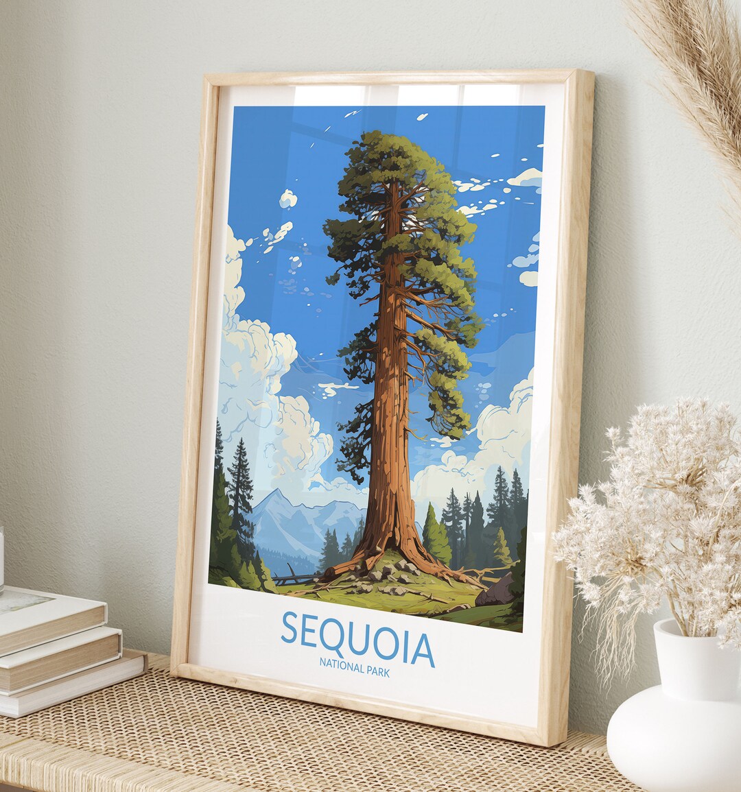 Sequoia Print No 2, National Park, Sequoia Poster, Sequoia Wall Art ...