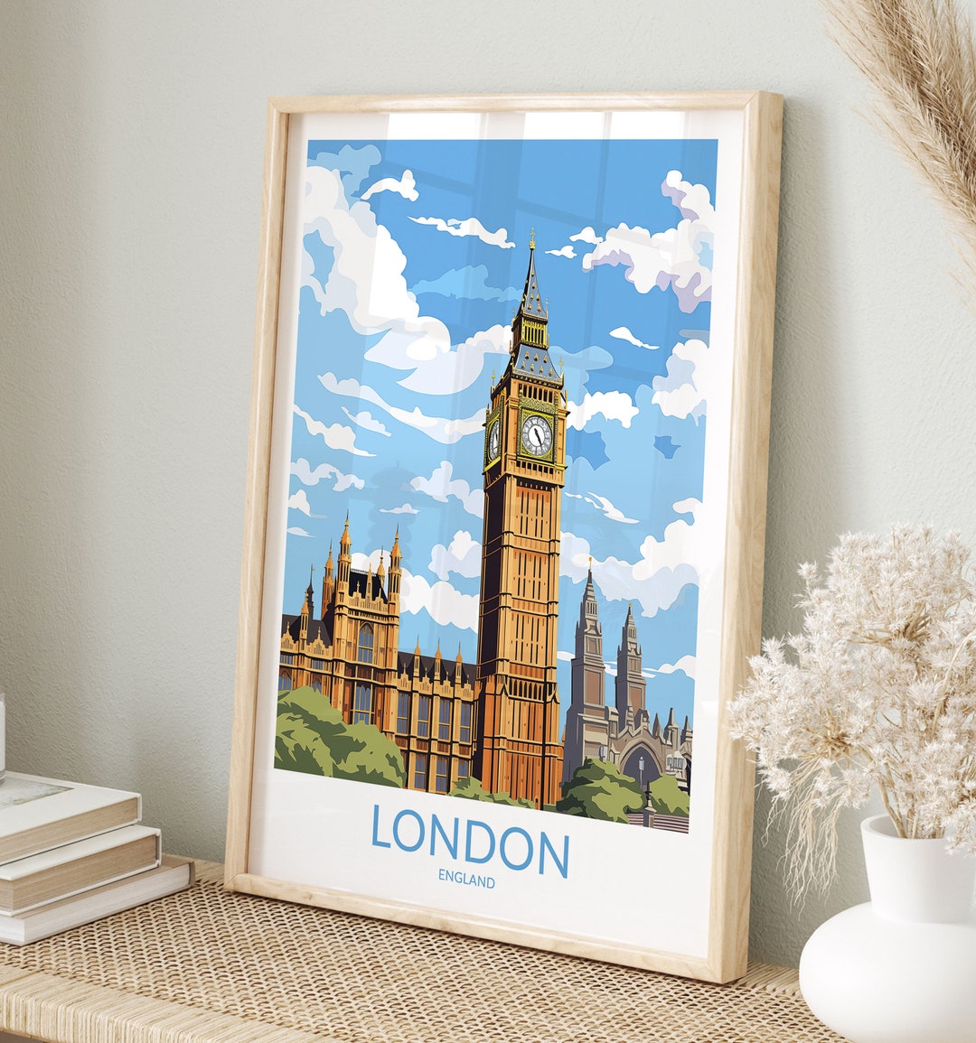London Print No 2, Big Ben, London Poster, London Wall Art, London Art ...