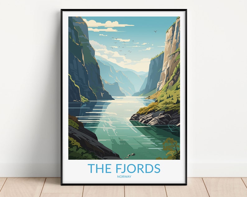 The Fjords Print No 2, The Fjords Poster, The Fjords Wall Art, The ...