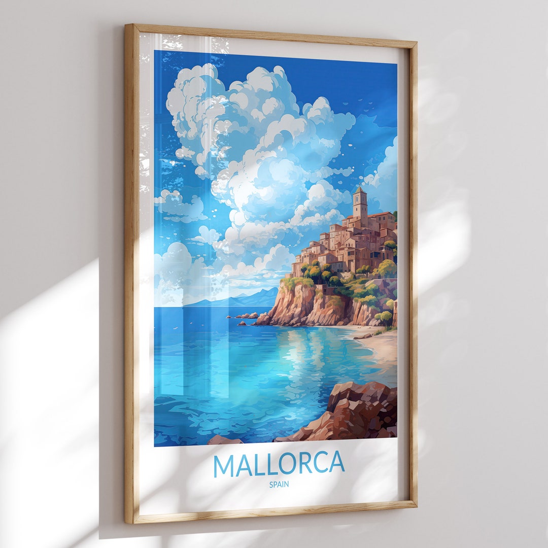 Mallorca Print No 4, Mallorca Poster, Mallorca Wall Art, Mallorca Art ...
