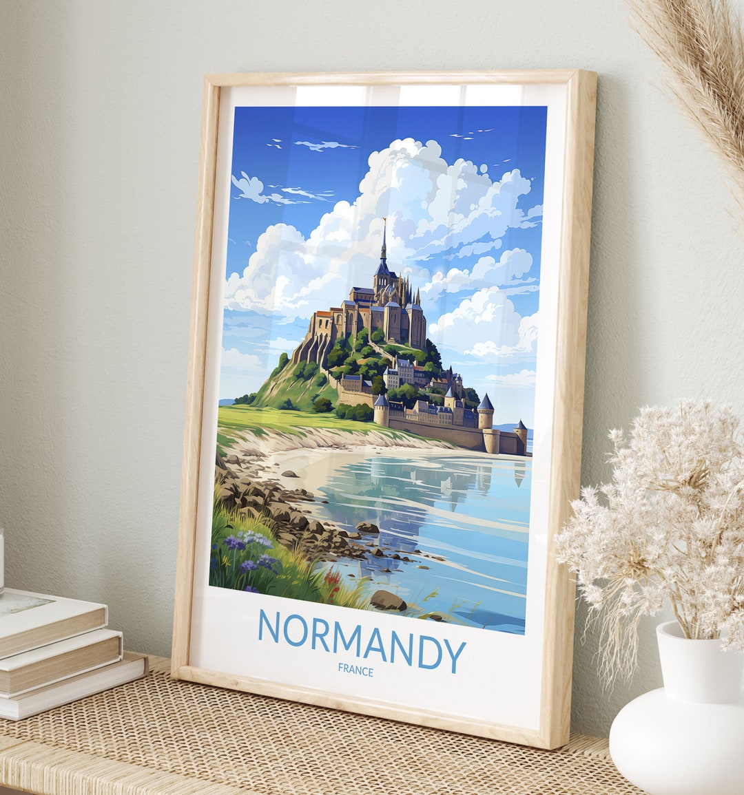 Normandy Print No 5, Normandy Poster, Normandy Wall Art, Normandy Art ...