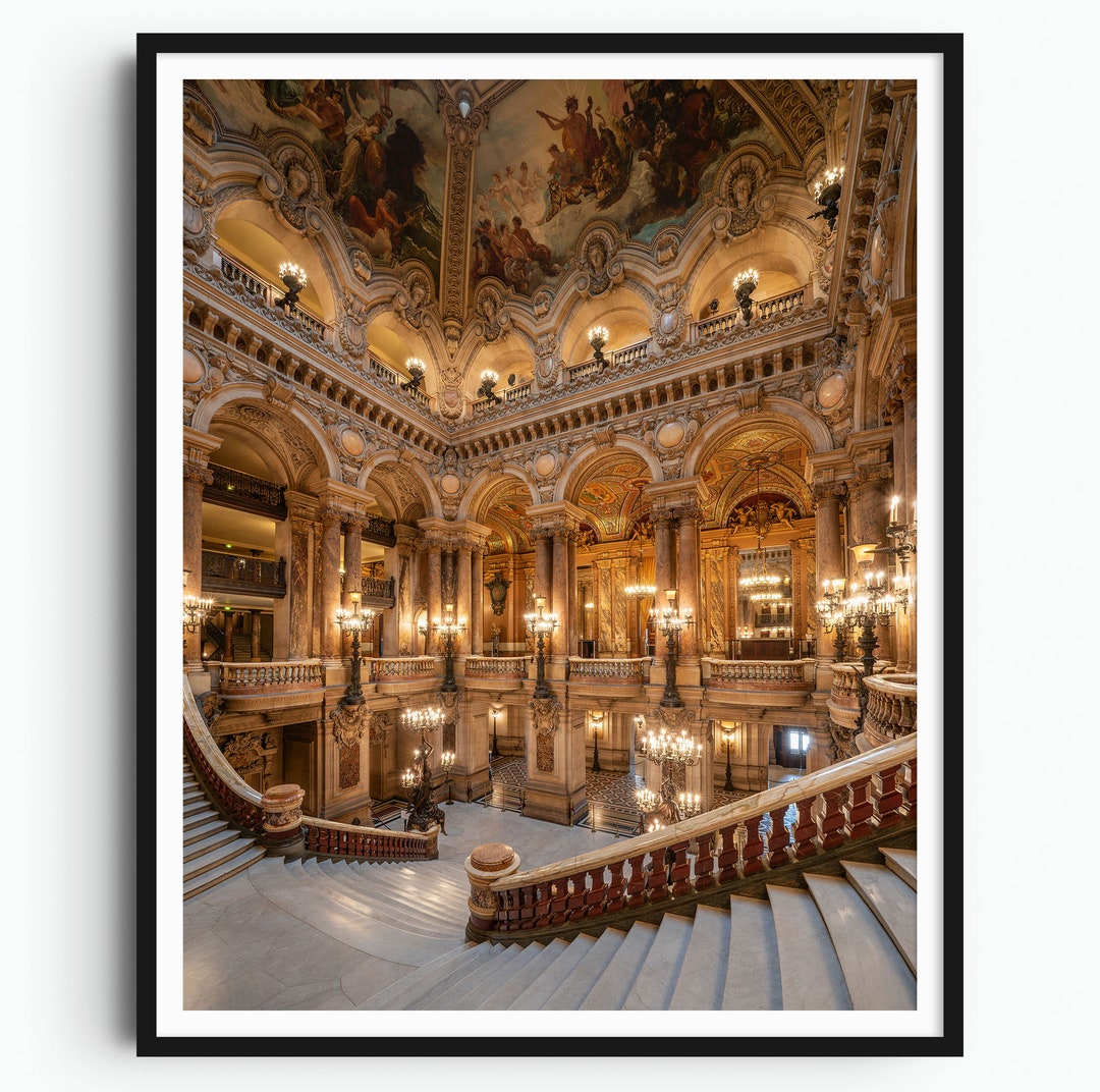 Paris Palais Garnier Print, Opera Architecture Poster, France, Parisian ...