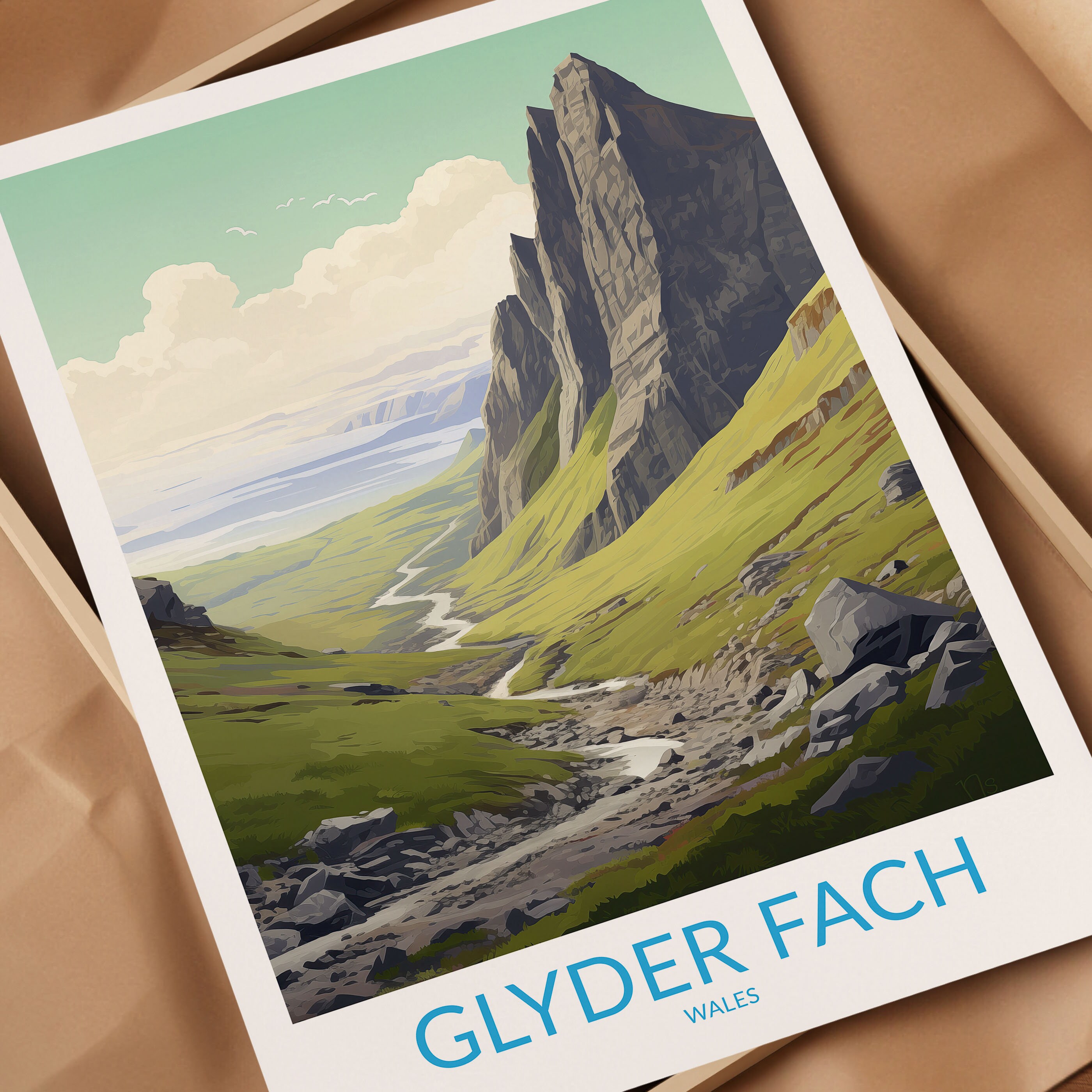 Glyder Fach Print No 7, Affiche Glyder Fach, Glyder Fach Wall Art ...