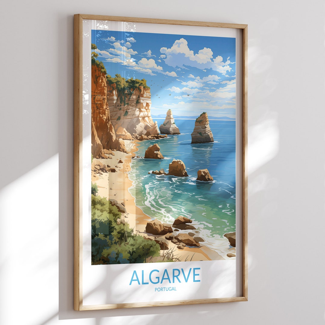 Algarve Print No 1, Algarve Poster, Algarve Wall Art, Algarve Art Print ...