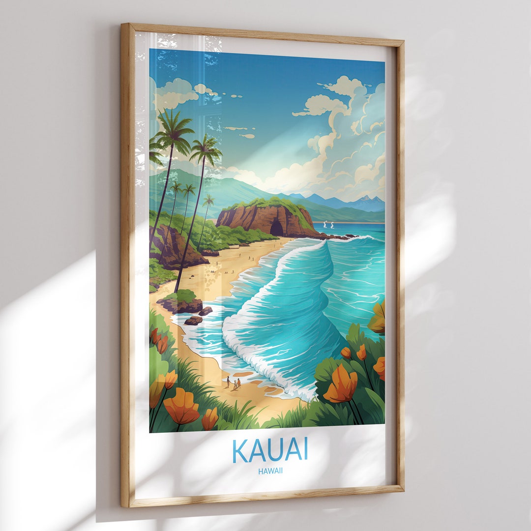 Kauai Print, Kauai Poster, Kauai Wall Art, Kauai Art Print, Kauai ...