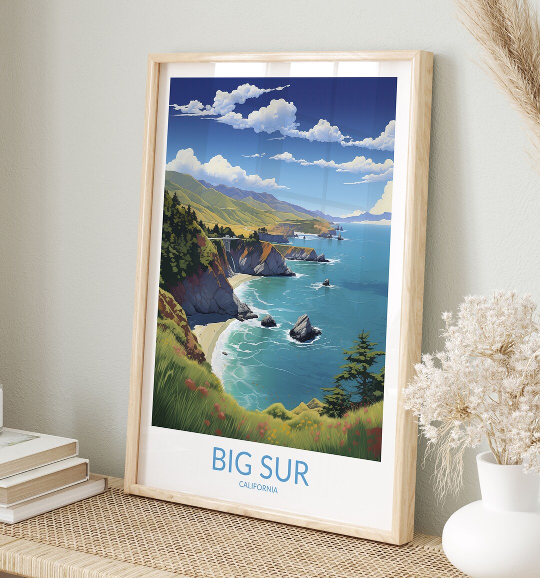 Big Sur Print No 2, Big Sur Poster, Big Sur Wall Art, Big Sur Art Print ...