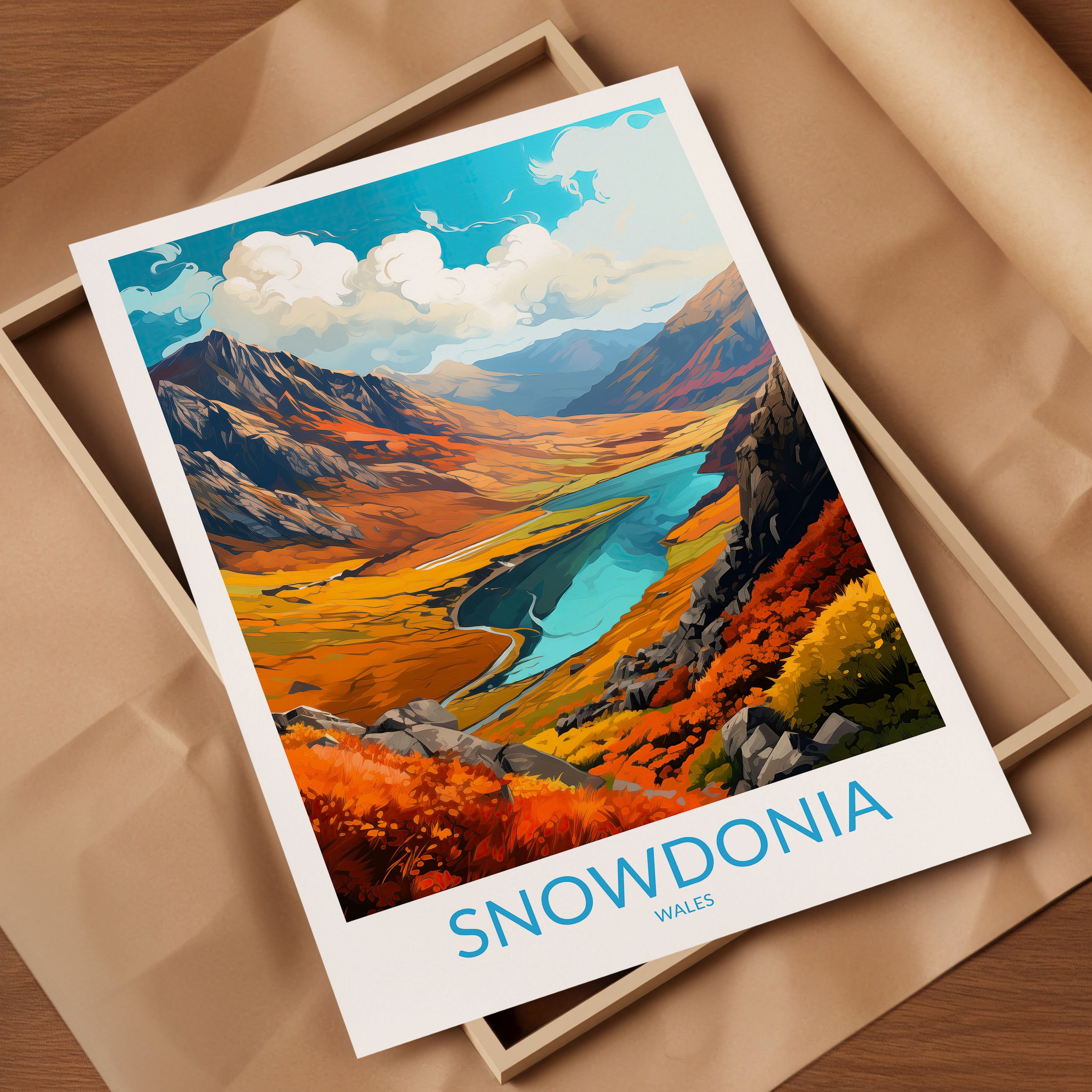 Snowdonia Print, Snowdonia Poster, Snowdonia Wall Art, Snowdonia Art ...