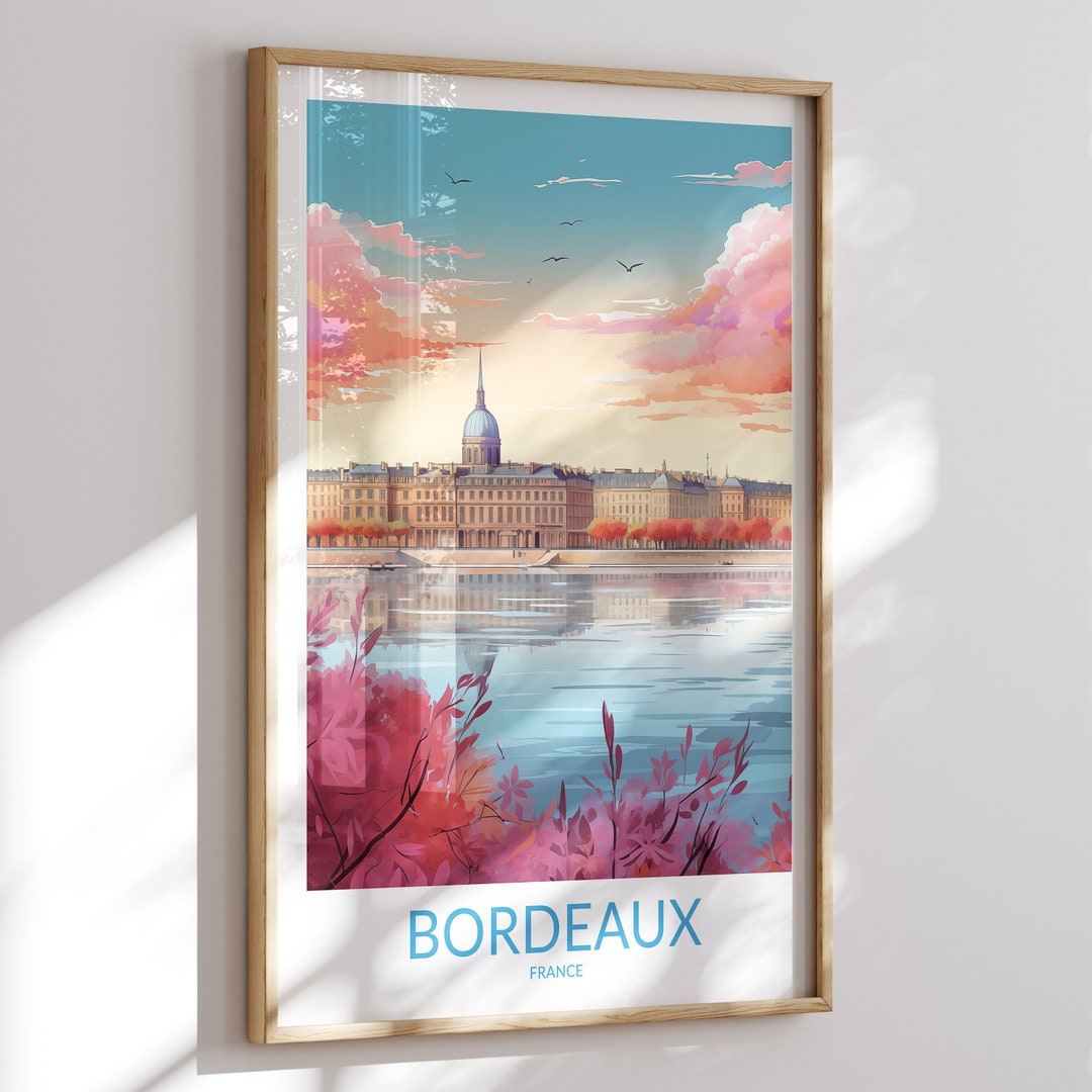 Impression Bordeaux n 2, affiche Bordeaux, art mural Bordeaux, impression d'art Bordeaux, oeuvre ...