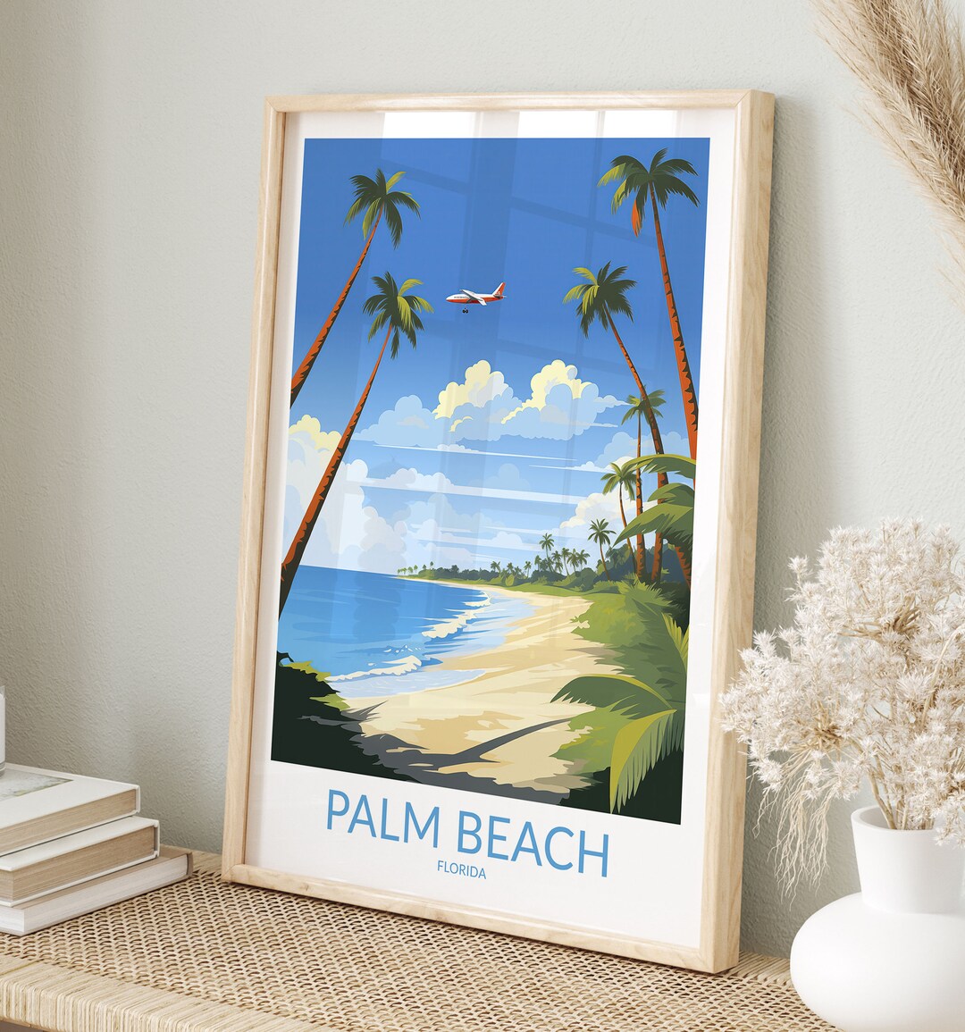 Palm Beach Print No 3, Palm Beach Poster, Palm Beach Wall Art, Palm ...