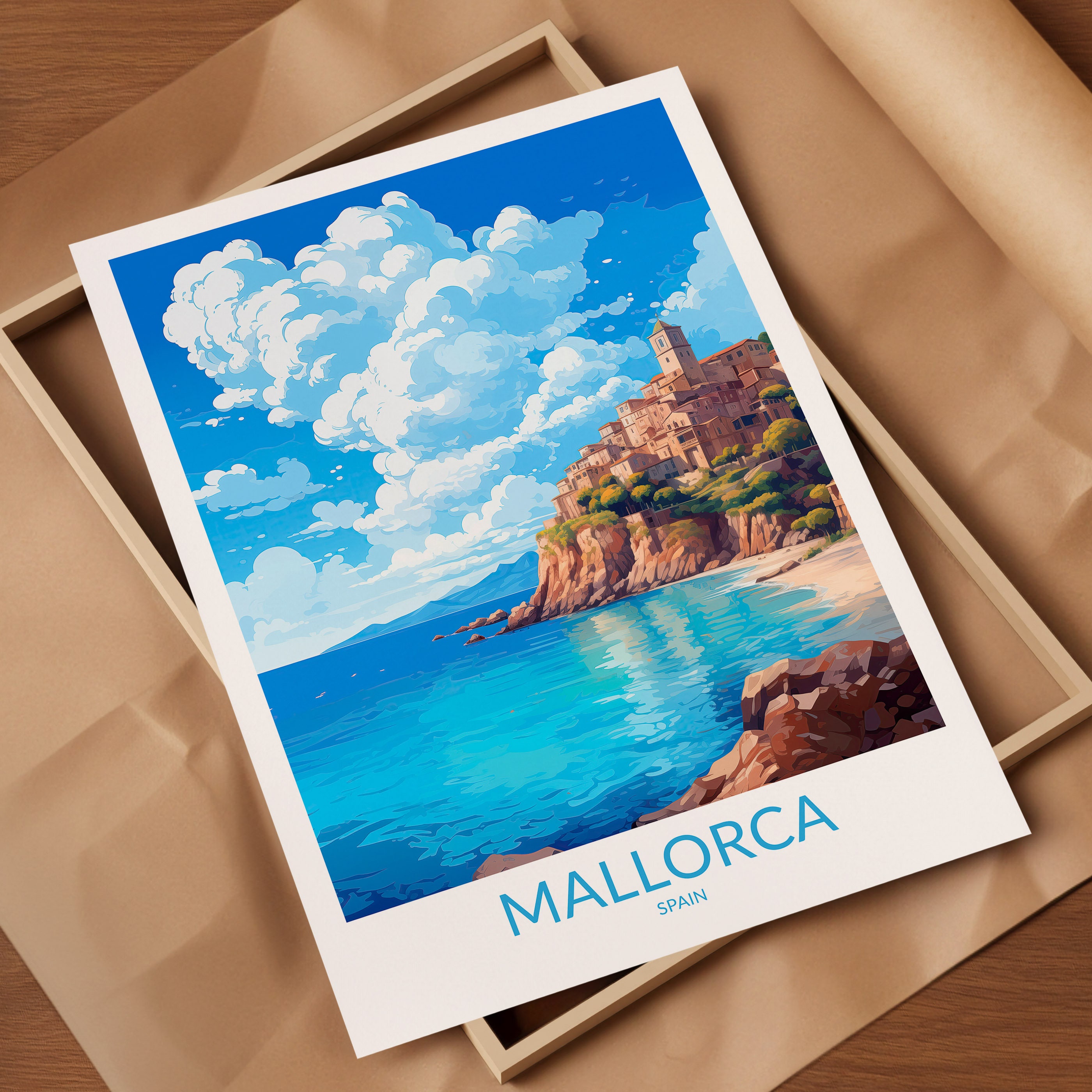 Mallorca Print No 4, Mallorca Poster, Mallorca Wall Art, Mallorca Art ...
