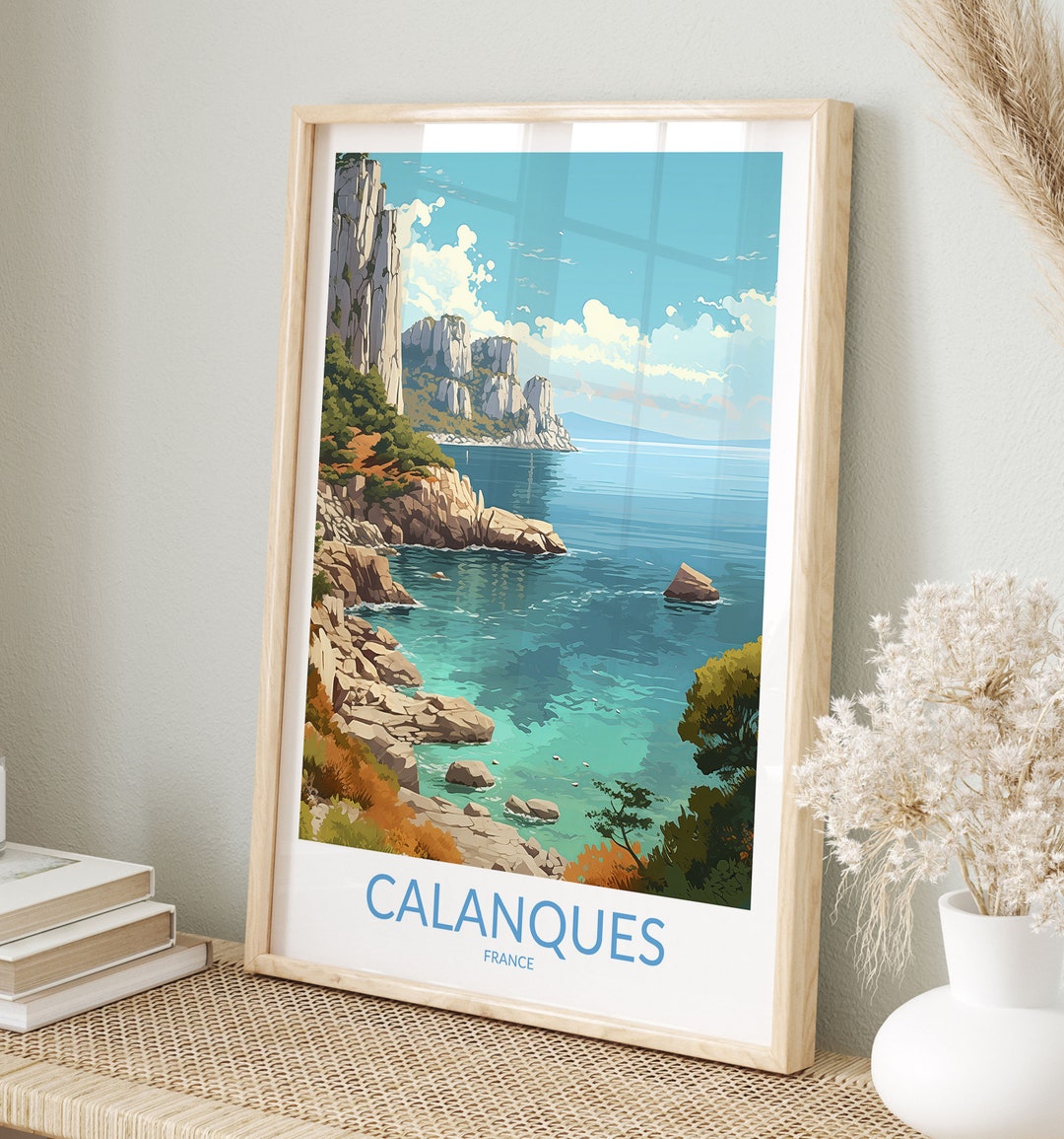 Calanques Print, Calanques Poster, Calanques Wall Art, Calanques Art ...