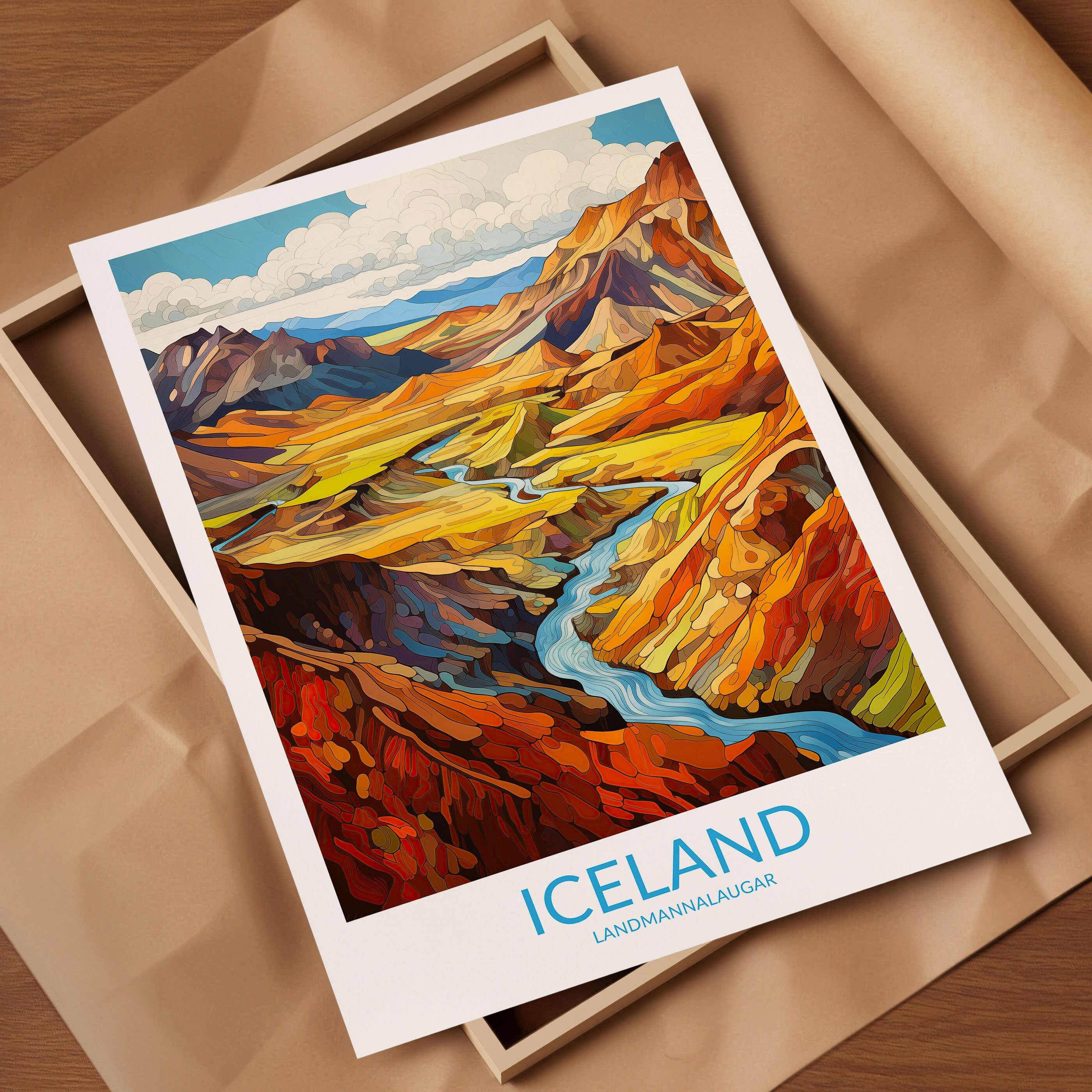 Iceland Print, Landmannalaugar, Iceland Poster, Iceland Wall Art ...
