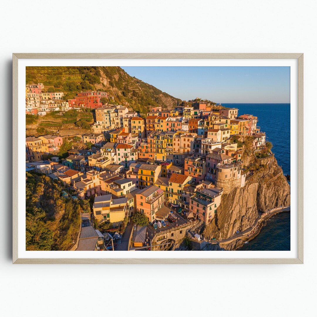 Manarola Coastal Town, Cinque Terre Print, Italy Wall Art, Travel Gift ...