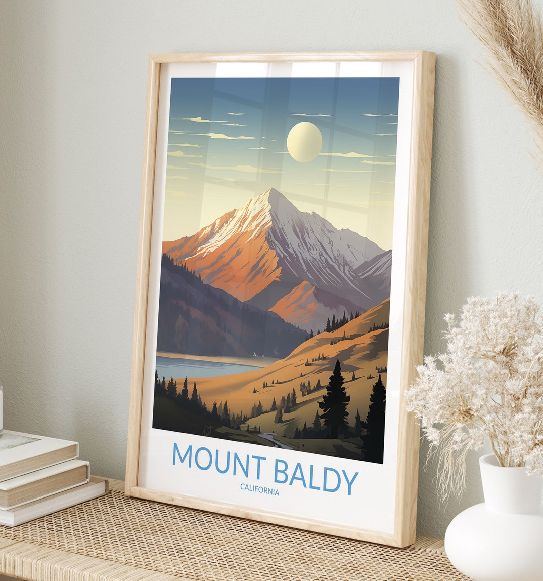 Mount Baldy Print No 4, Mount Baldy Poster, Mount Baldy Wall Art, Mount ...