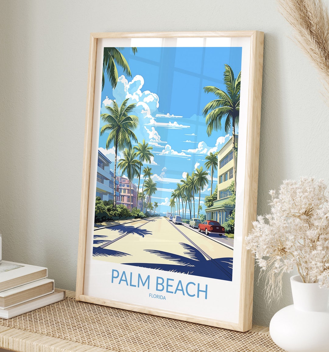 Palm Beach Print, Palm Beach Poster, Palm Beach Wall Art, Palm Beach ...