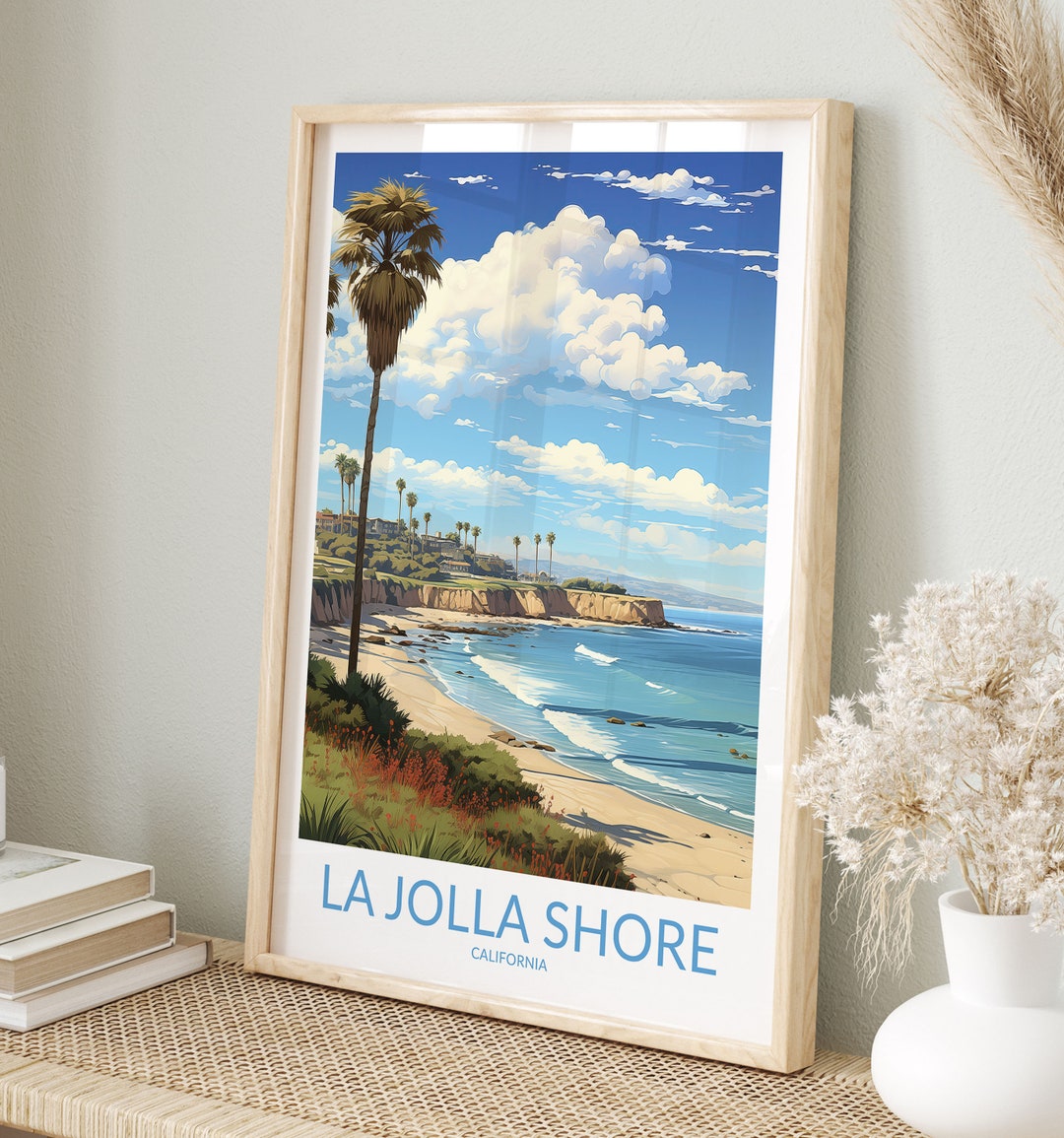 La Jolla Shore Print No 3, La Jolla Shore Poster, La Jolla Shore Wall ...