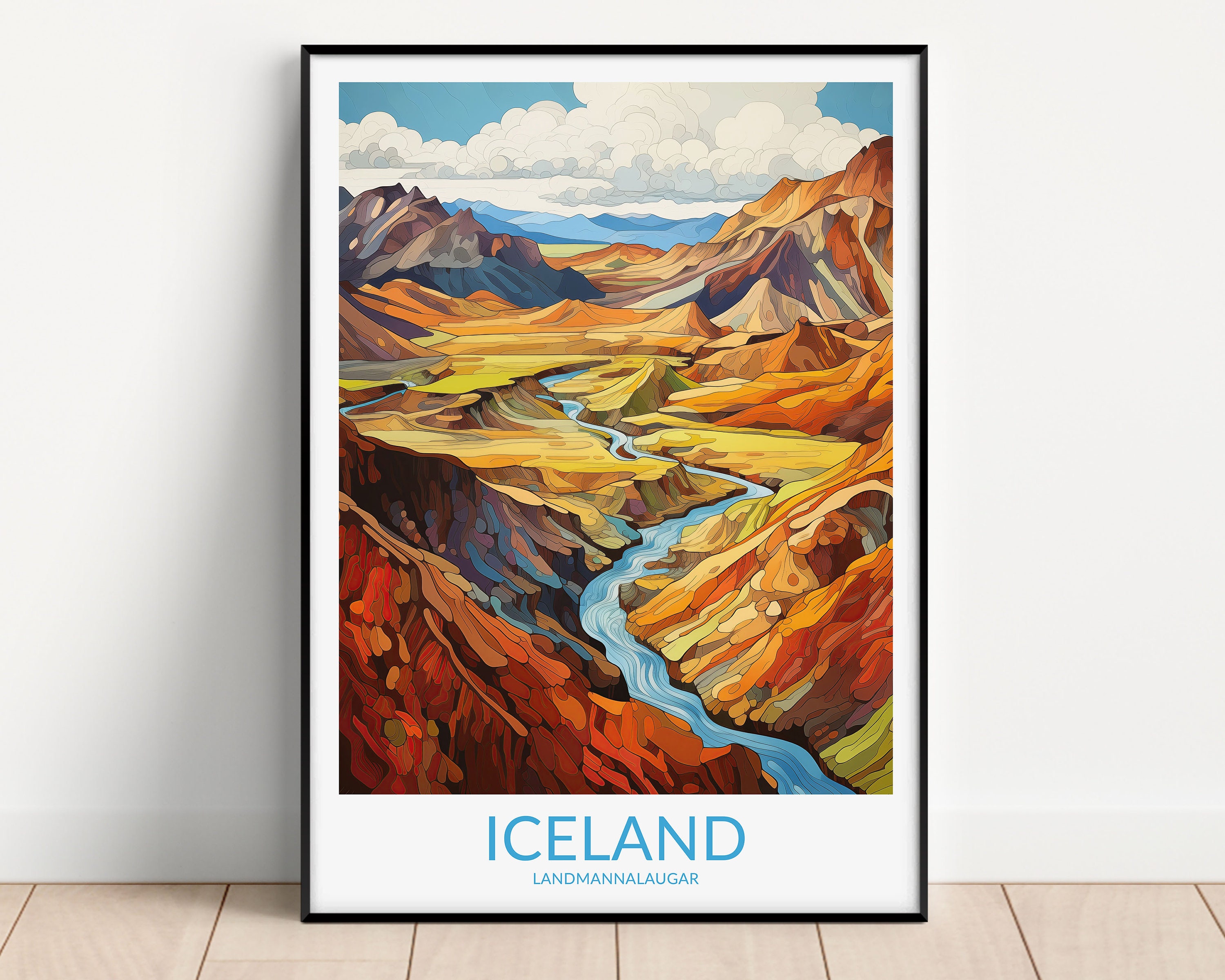 Iceland Print, Landmannalaugar, Iceland Poster, Iceland Wall Art ...