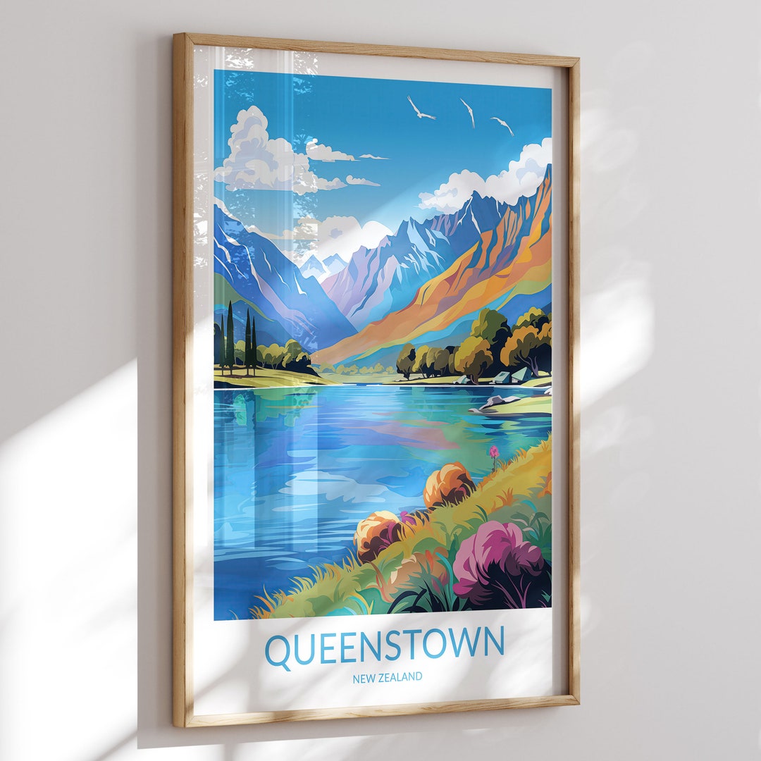 Queenstown Print No 2, Queenstown Poster, Queenstown Wall Art ...