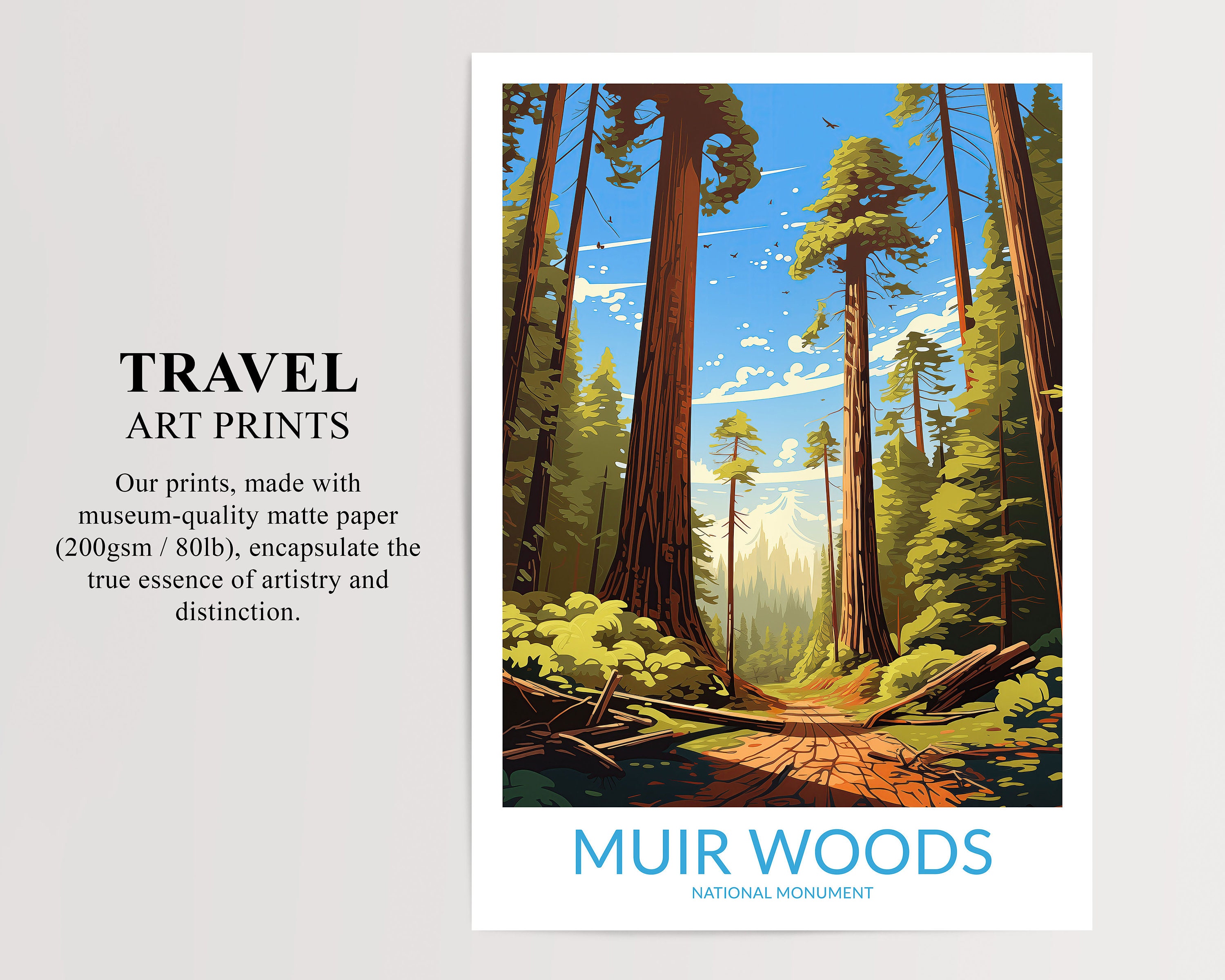 Impression Muir Woods n 6, affiche Muir Woods, art mural Muir Woods ...