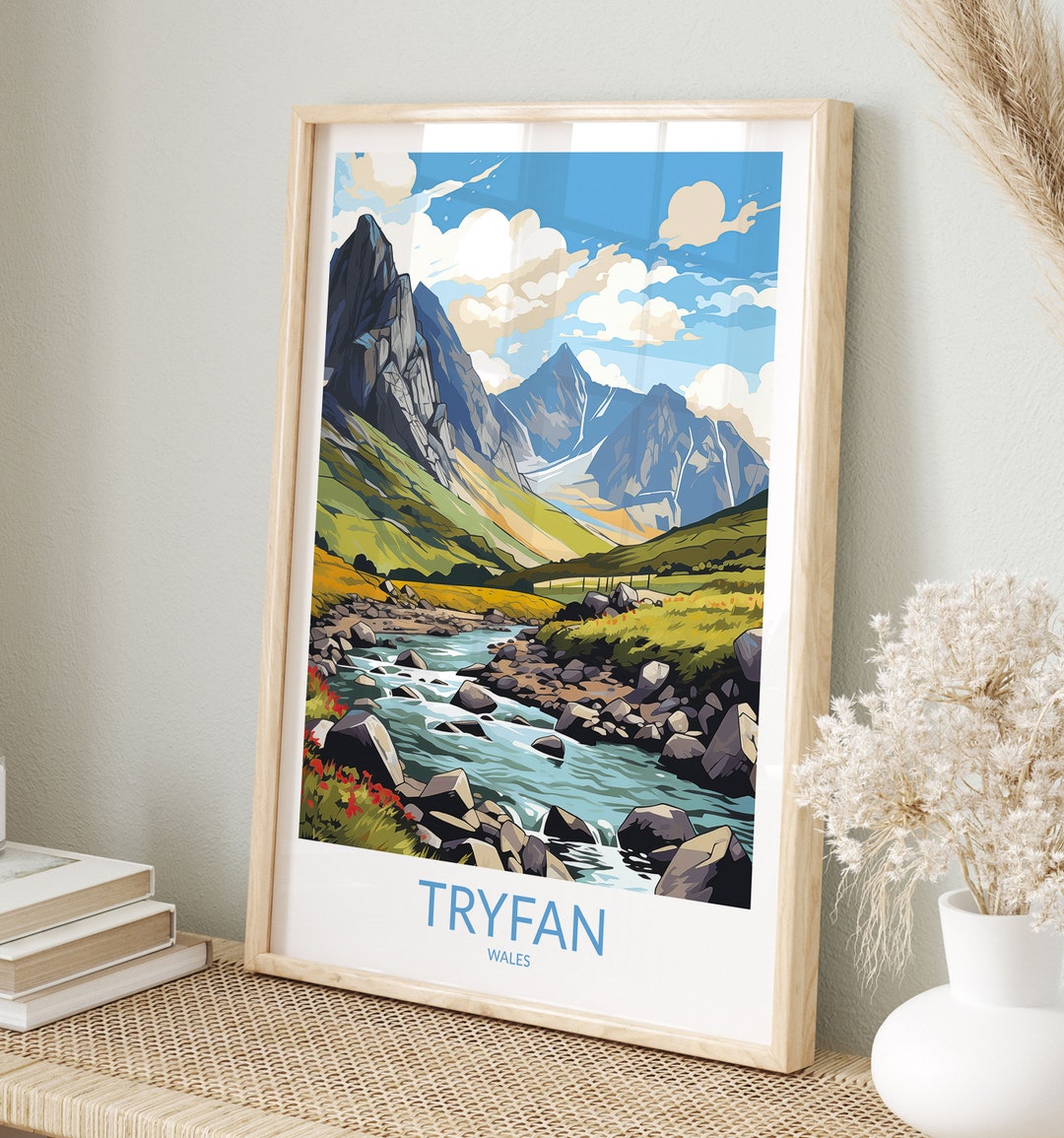 Tryfan Print No 2, Tryfan Poster, Tryfan Wall Art, Tryfan Art Print ...