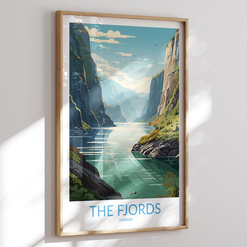 The Fjords Print No 2, The Fjords Poster, The Fjords Wall Art, The ...